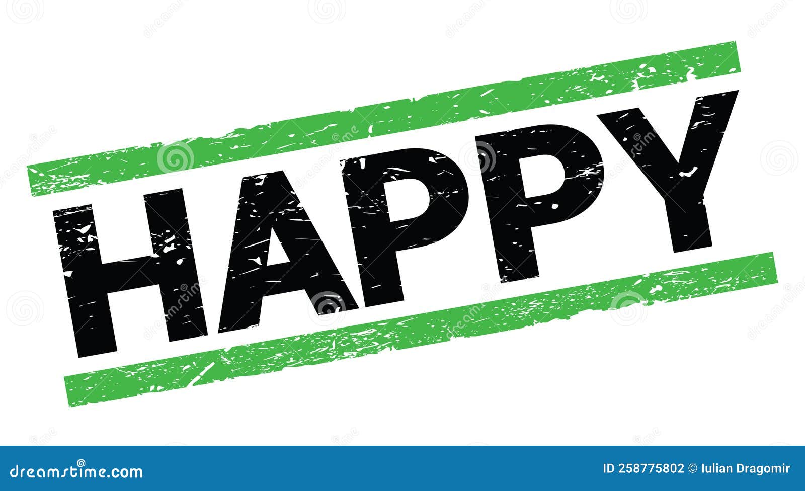HAPPY Text on Green Rectangle Stamp Sign Stock Illustration ...