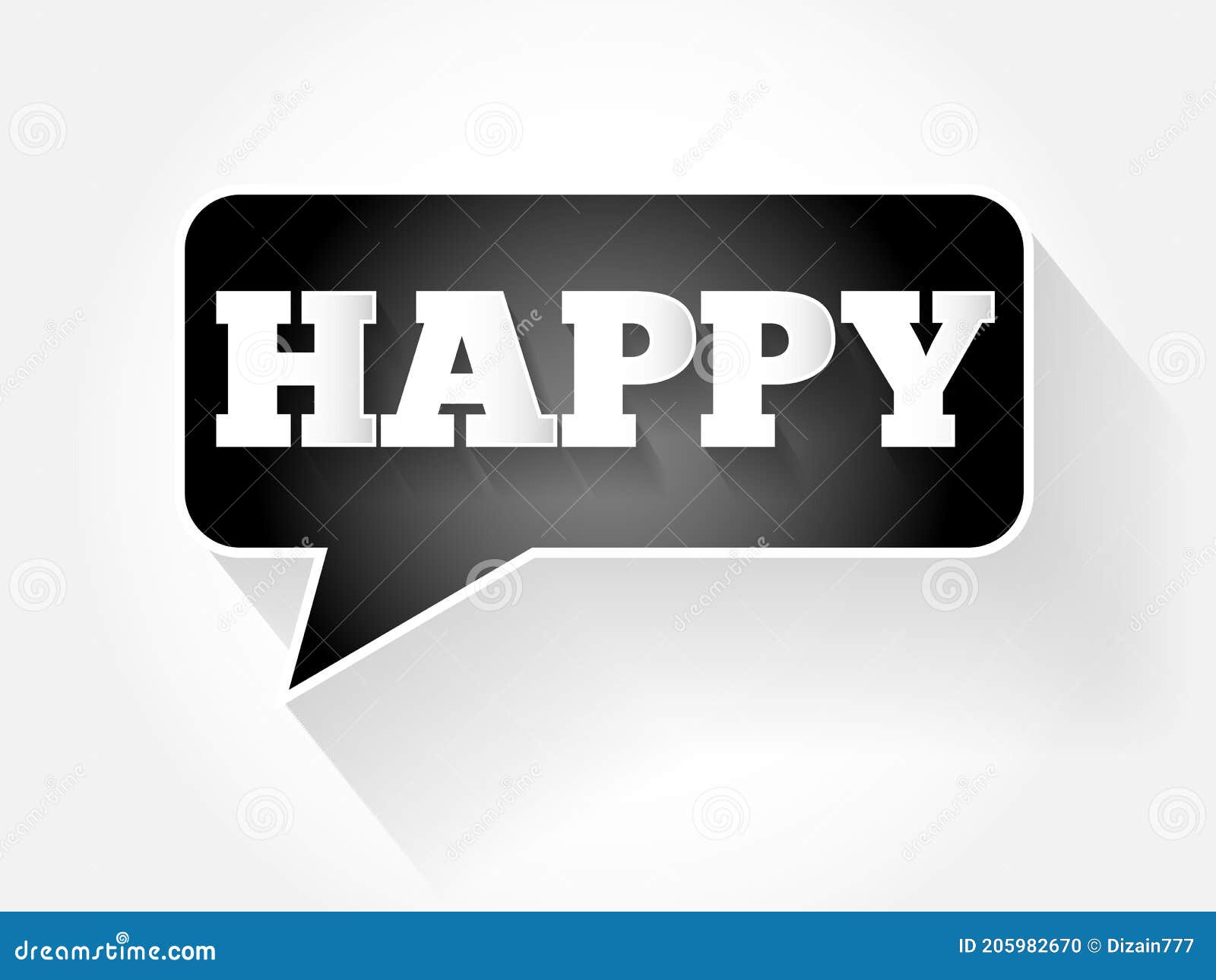 HAPPY text message bubble stock illustration. Illustration of flat ...