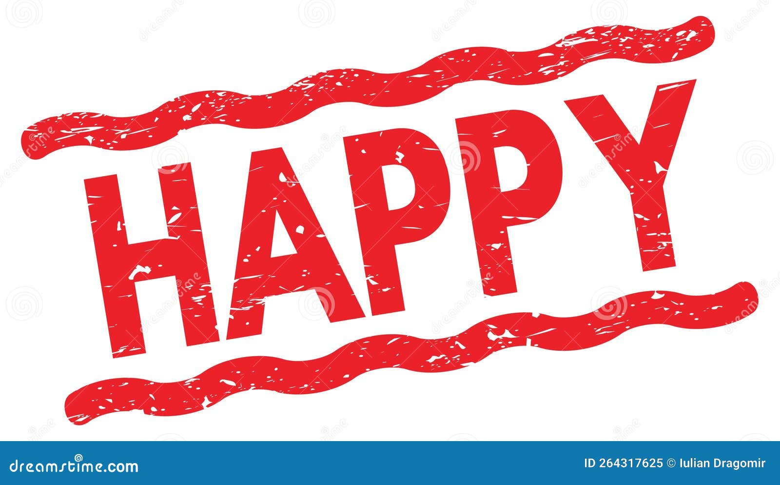HAPPY Text on Red Lines Stamp Sign Stock Illustration - Illustration of ...
