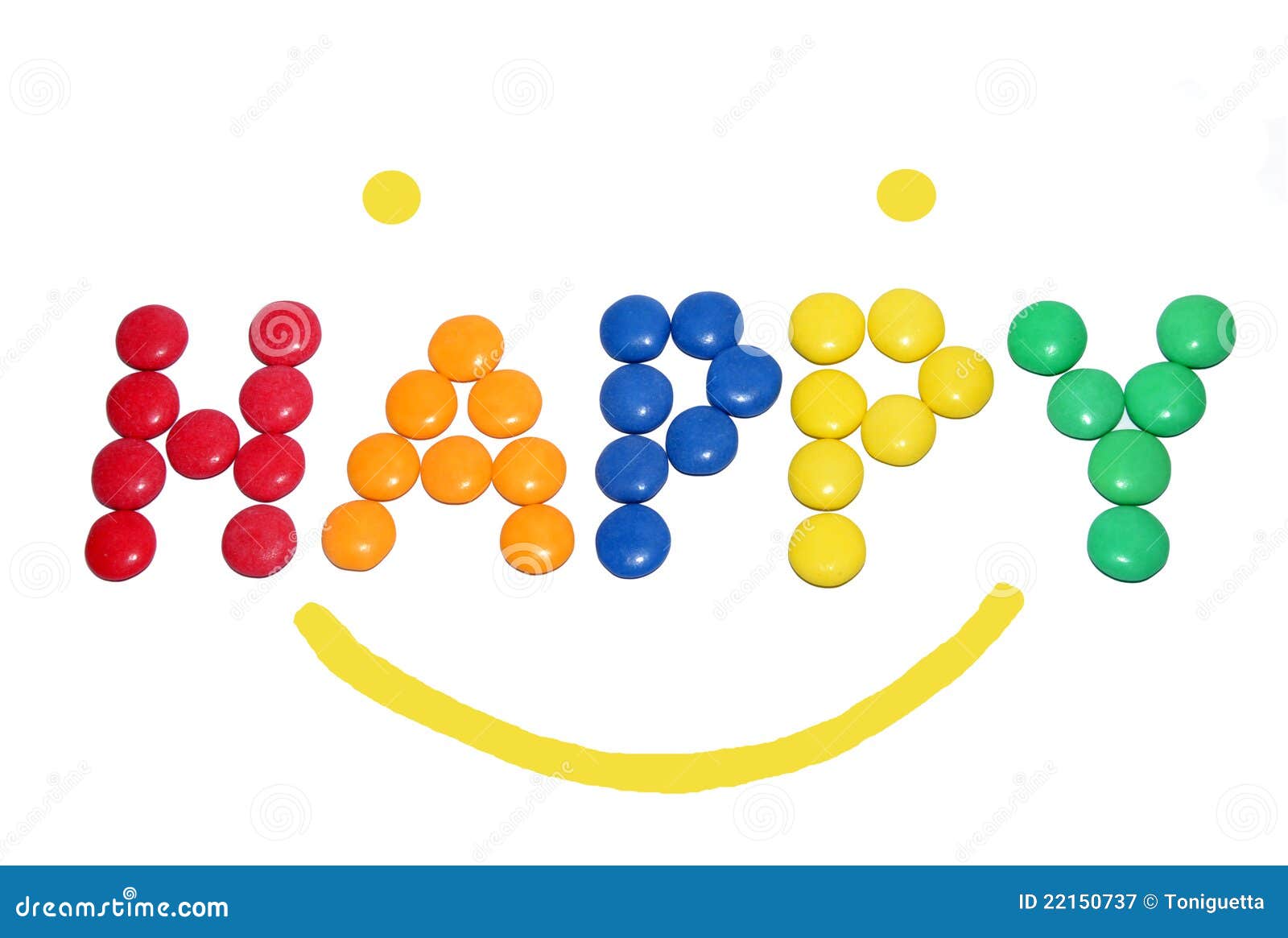 Happy text with smiley stock image. Image of happiness - 22150737
