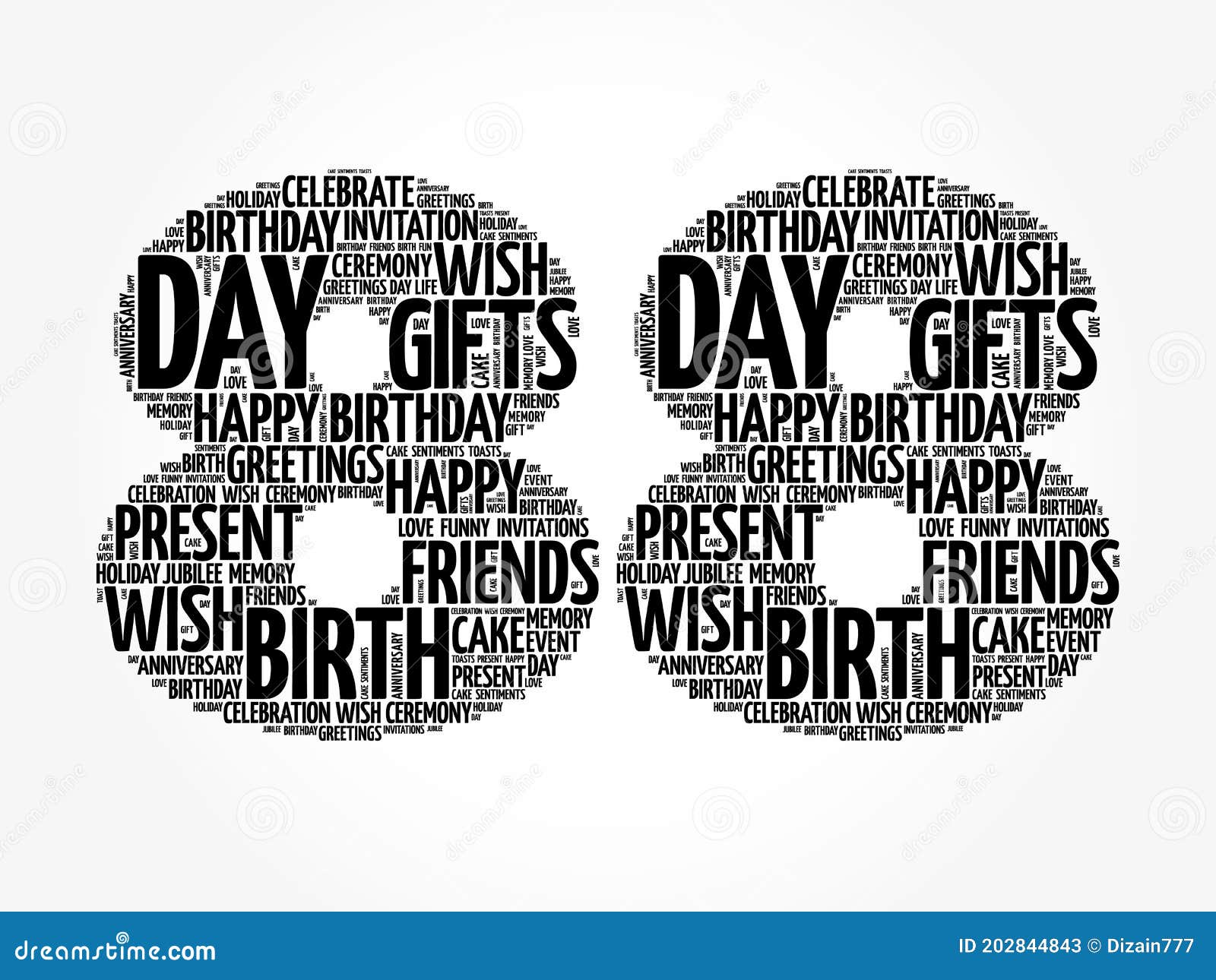 Happy 88th Birthday Balloons Greeting Card Background. Vector ...