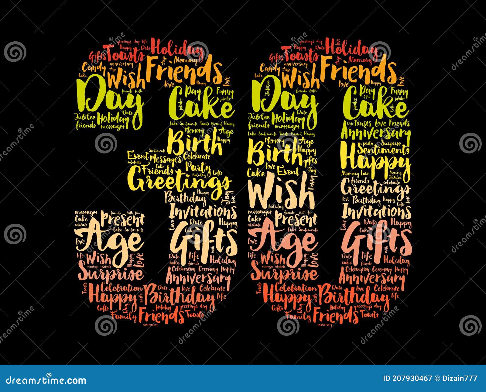Happy 30th Birthday! Vector Illustration | CartoonDealer.com #15159406
