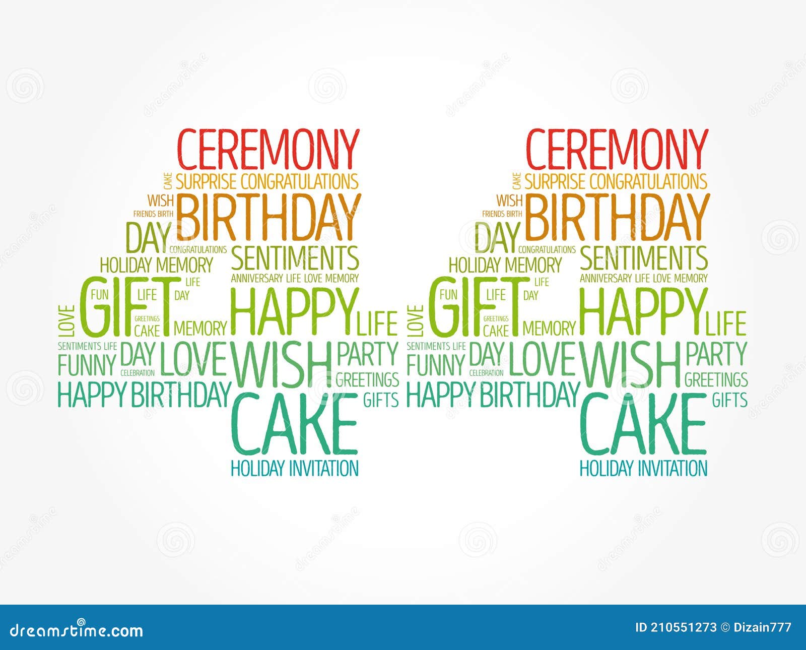 Happy 44th Birthday Gold Foil Balloon Greeting Background. Cartoon ...