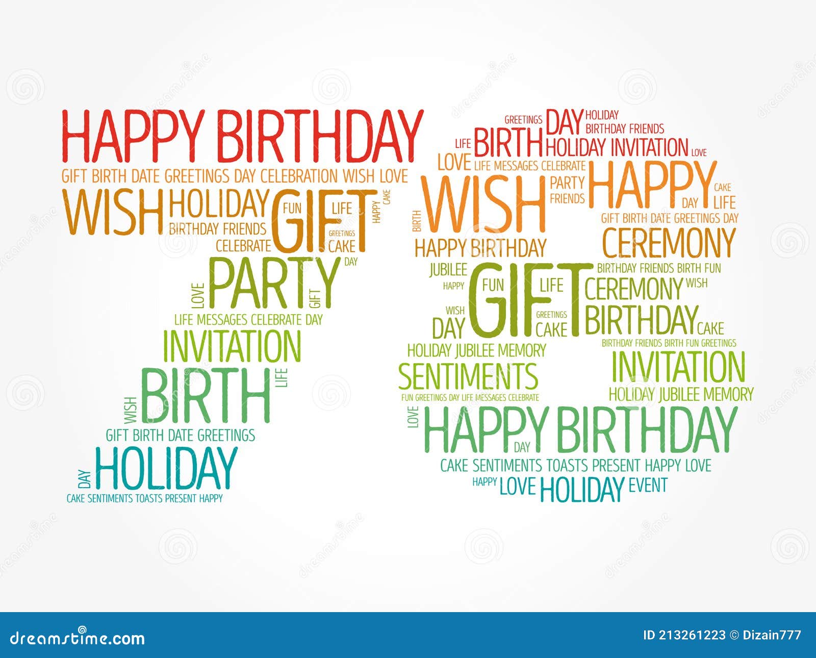Happy 78th Birthday Word Cloud, Holiday Concept Background Stock ...