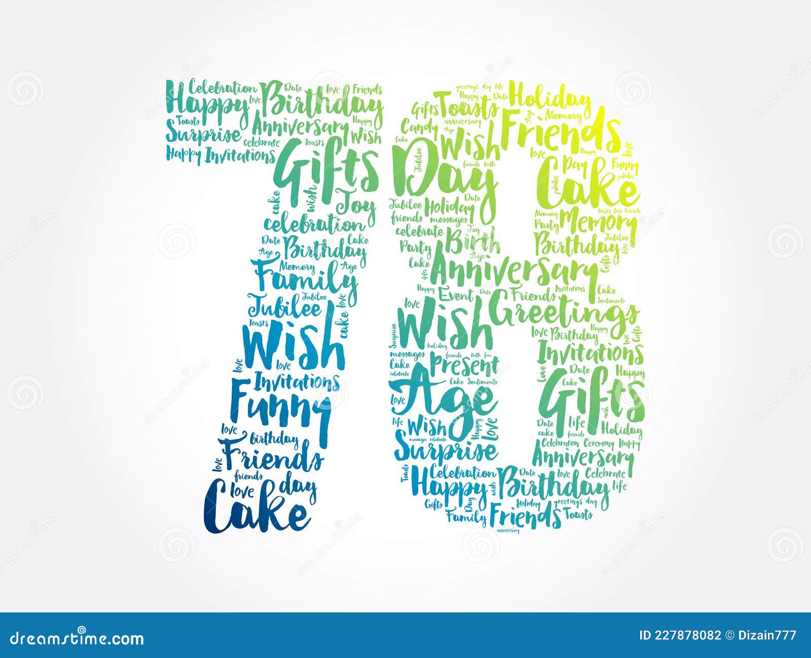 Happy 78th Birthday Gold Foil Balloon Greeting Background. Vector ...