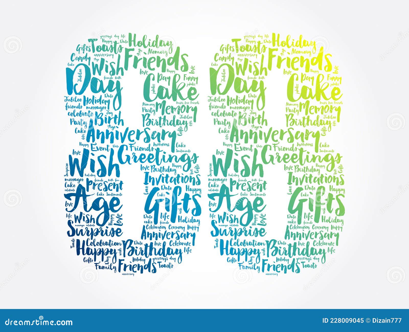 Happy 88th Birthday Gold Foil Balloon Greeting Background. Vector ...