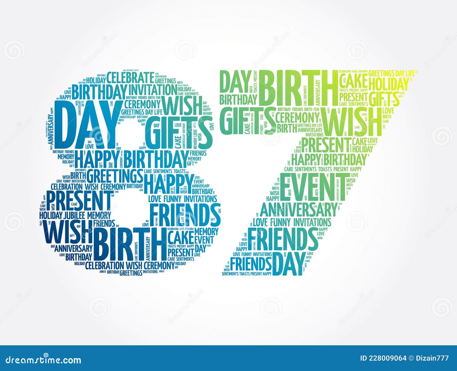 Happy 87th Birthday Gold Foil Balloon Greeting Background. Vector ...