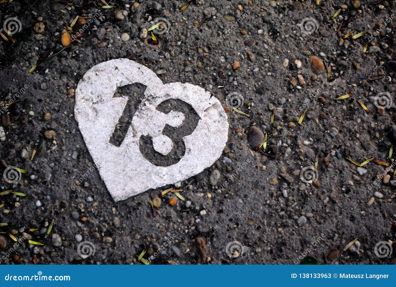 Happy 13 th ! stock image. Image of stones, 13th, couple - 138133963
