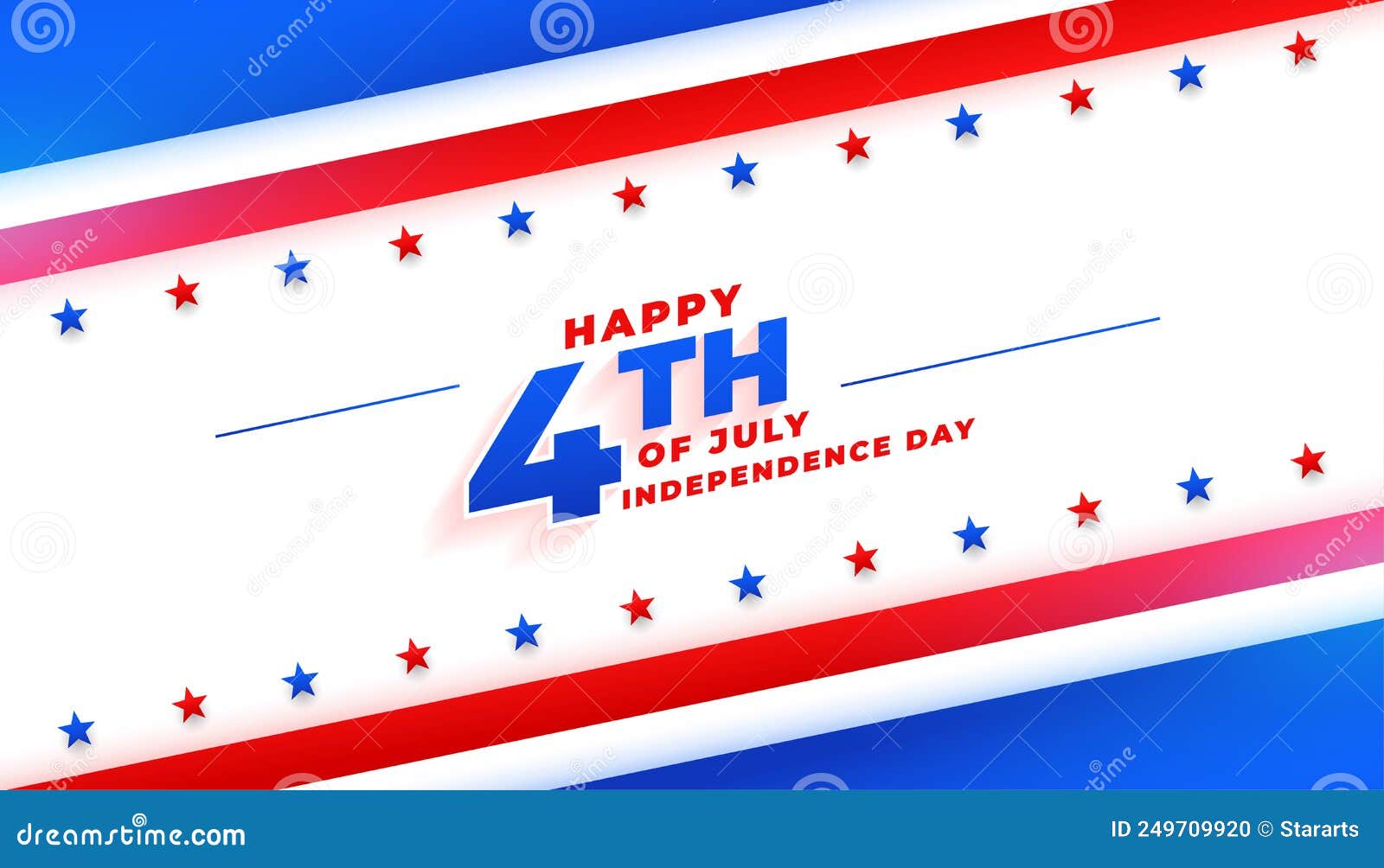 Happy 4th of July Independence Day Poster Design Stock Vector ...