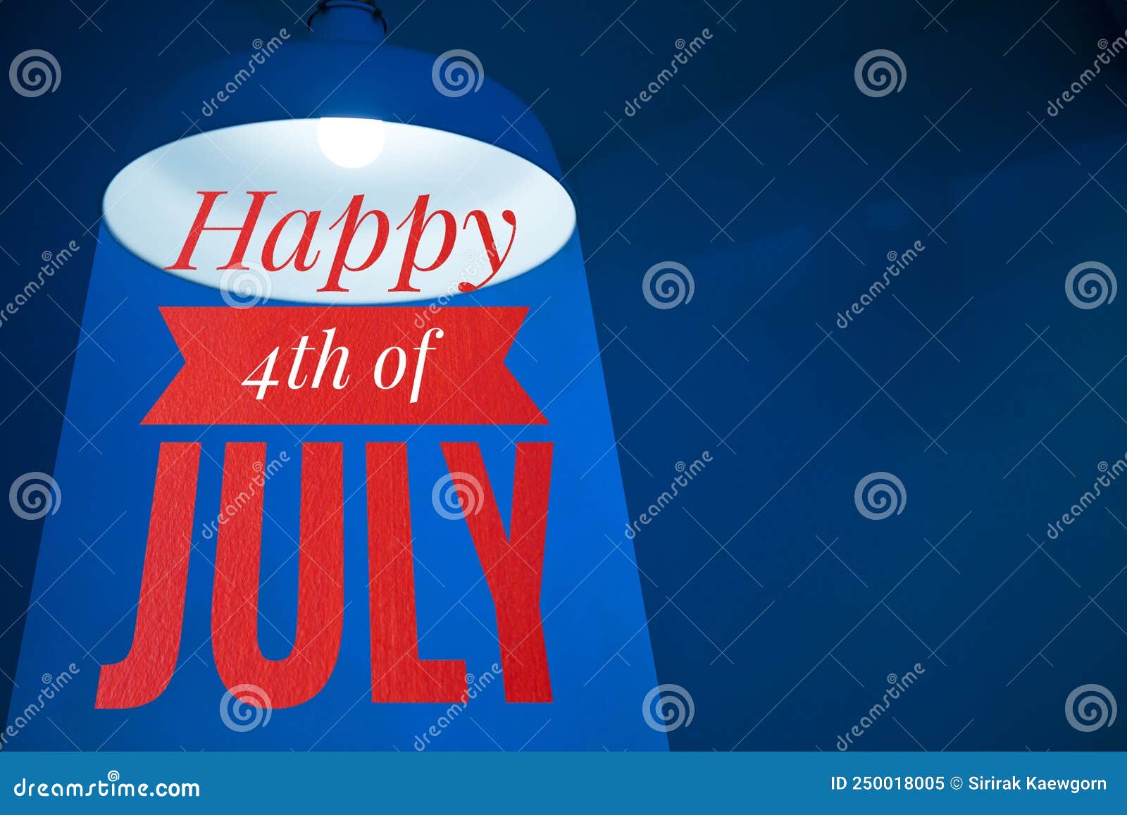 Happy 4th July with Space on Blue Background Stock Illustration ...