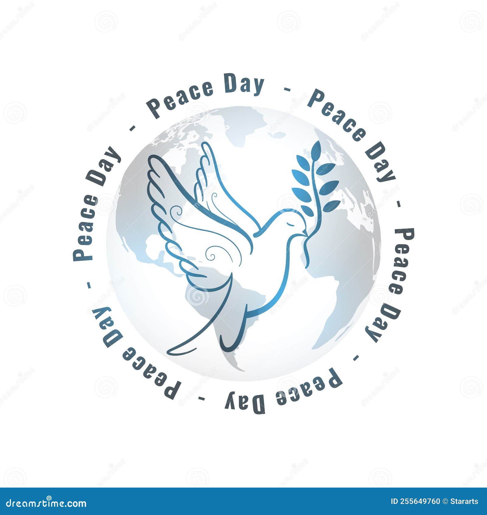 Happy 21th September Template with Bird in Silhouette Style Vector ...