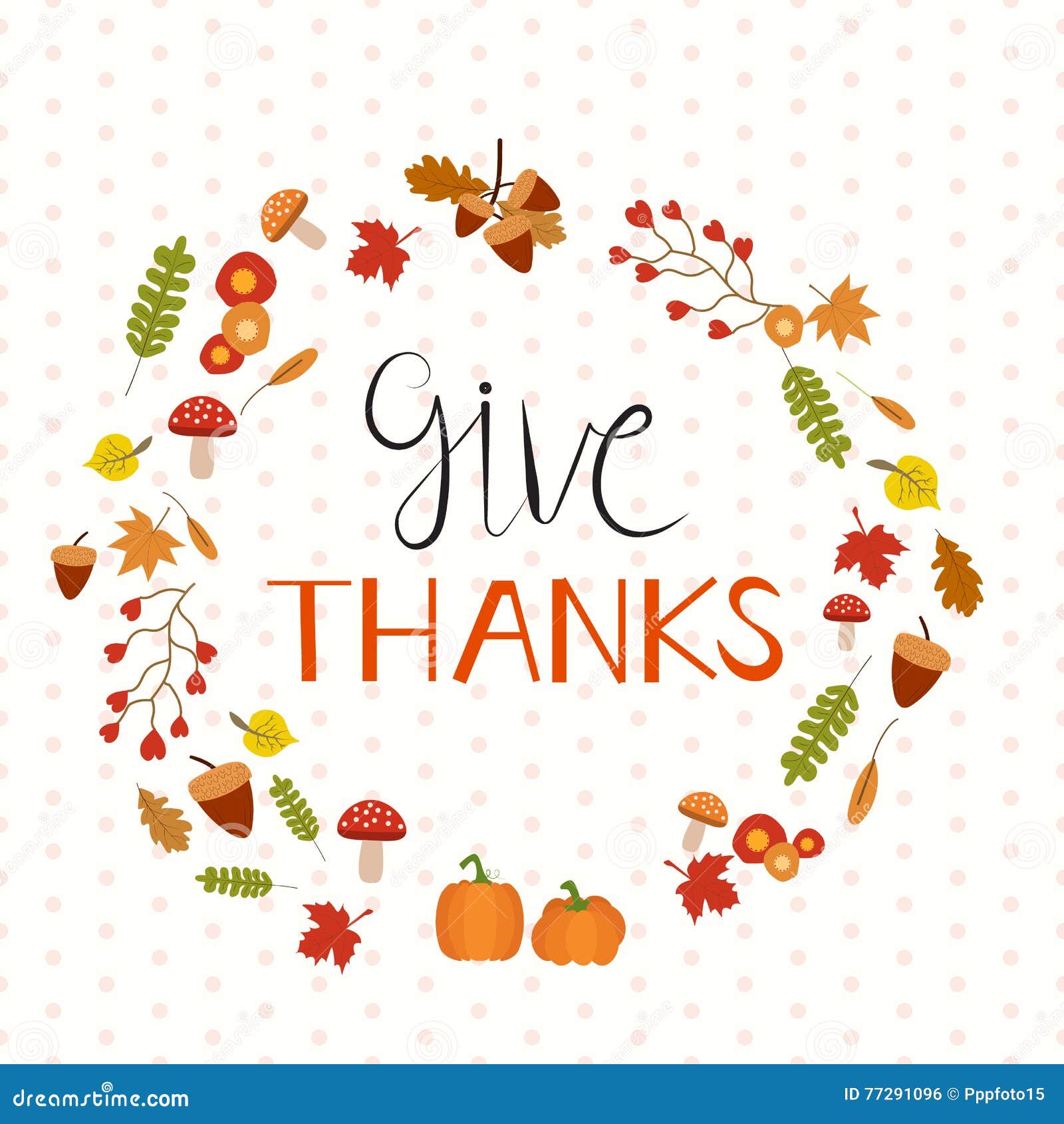 Happy Thanks Giving Vector Background Stock Vector - Illustration of ...