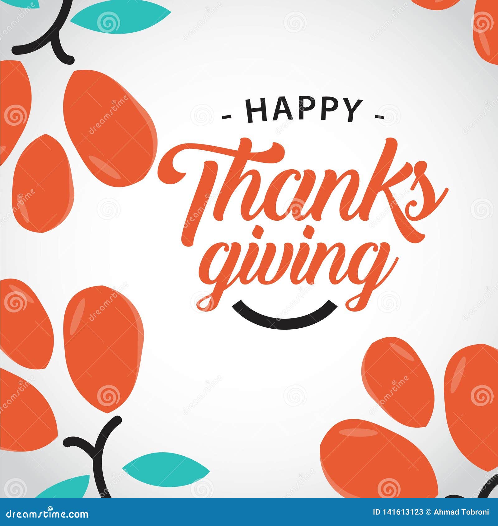Happy Thanks Giving Vector Template Design Illustration Stock Vector ...