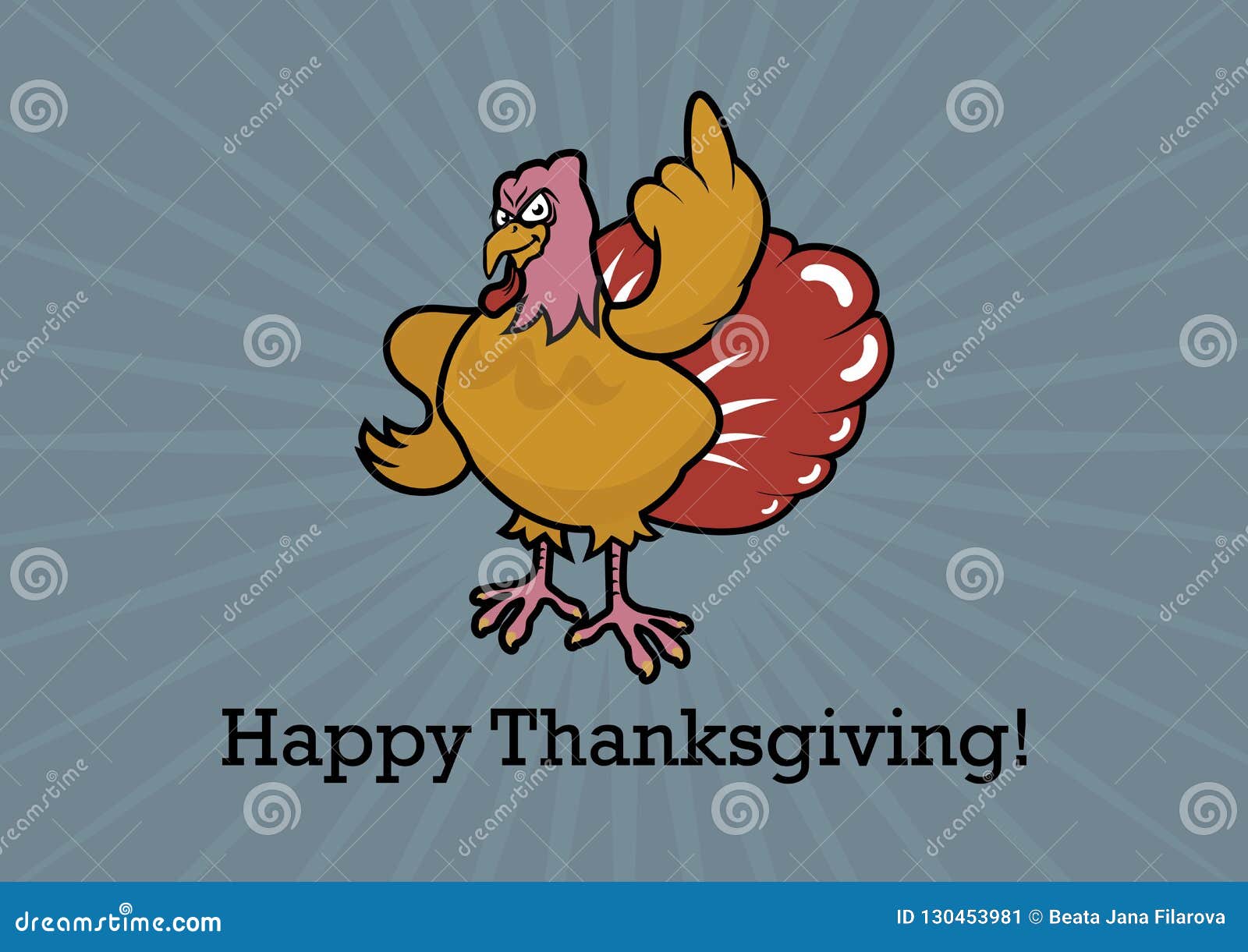 Angry Turkey. Vector Illustration With Simple Gradients ...