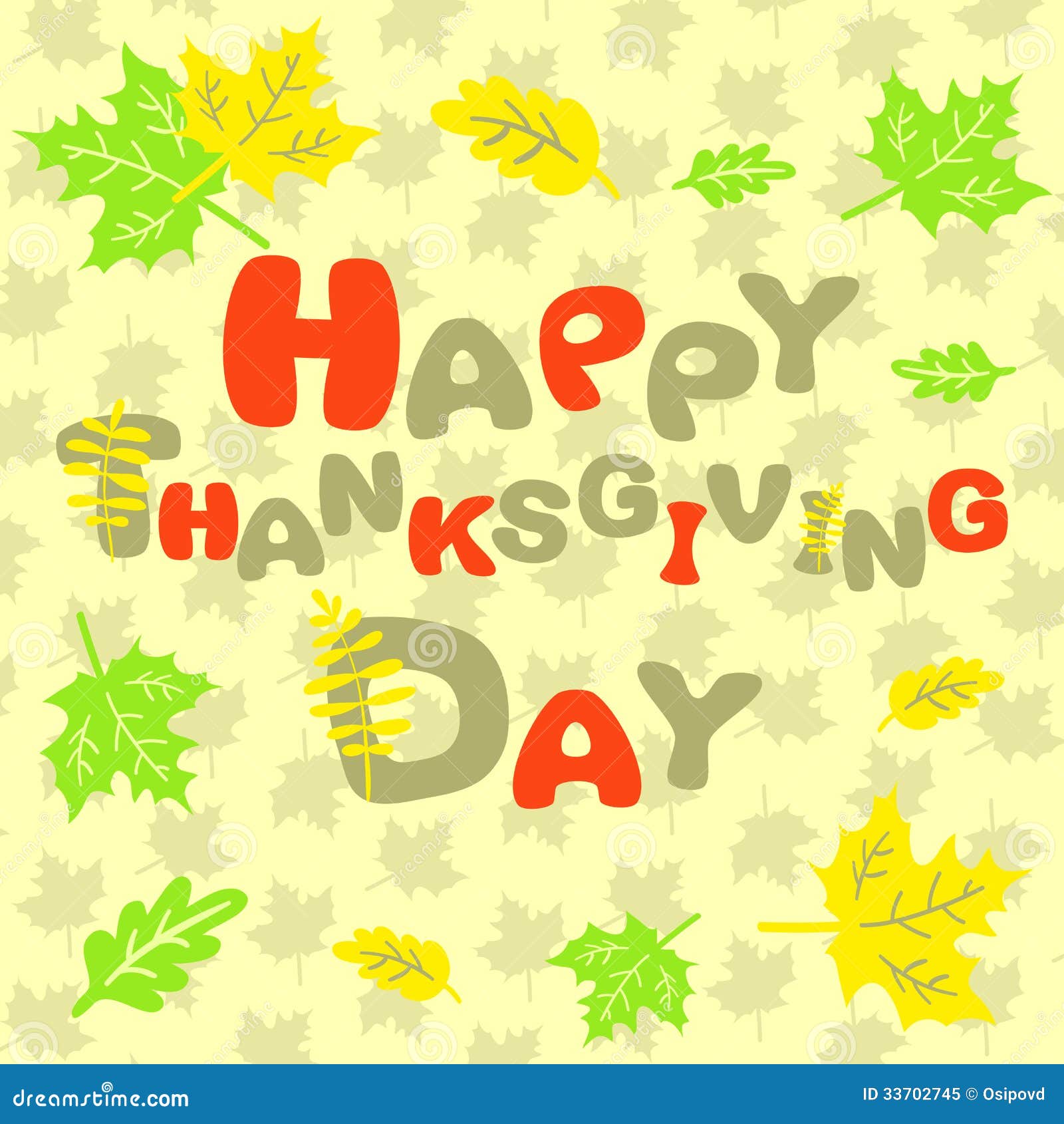 Happy Thanksgiving Abstract Inscription Card Stock Vector ...