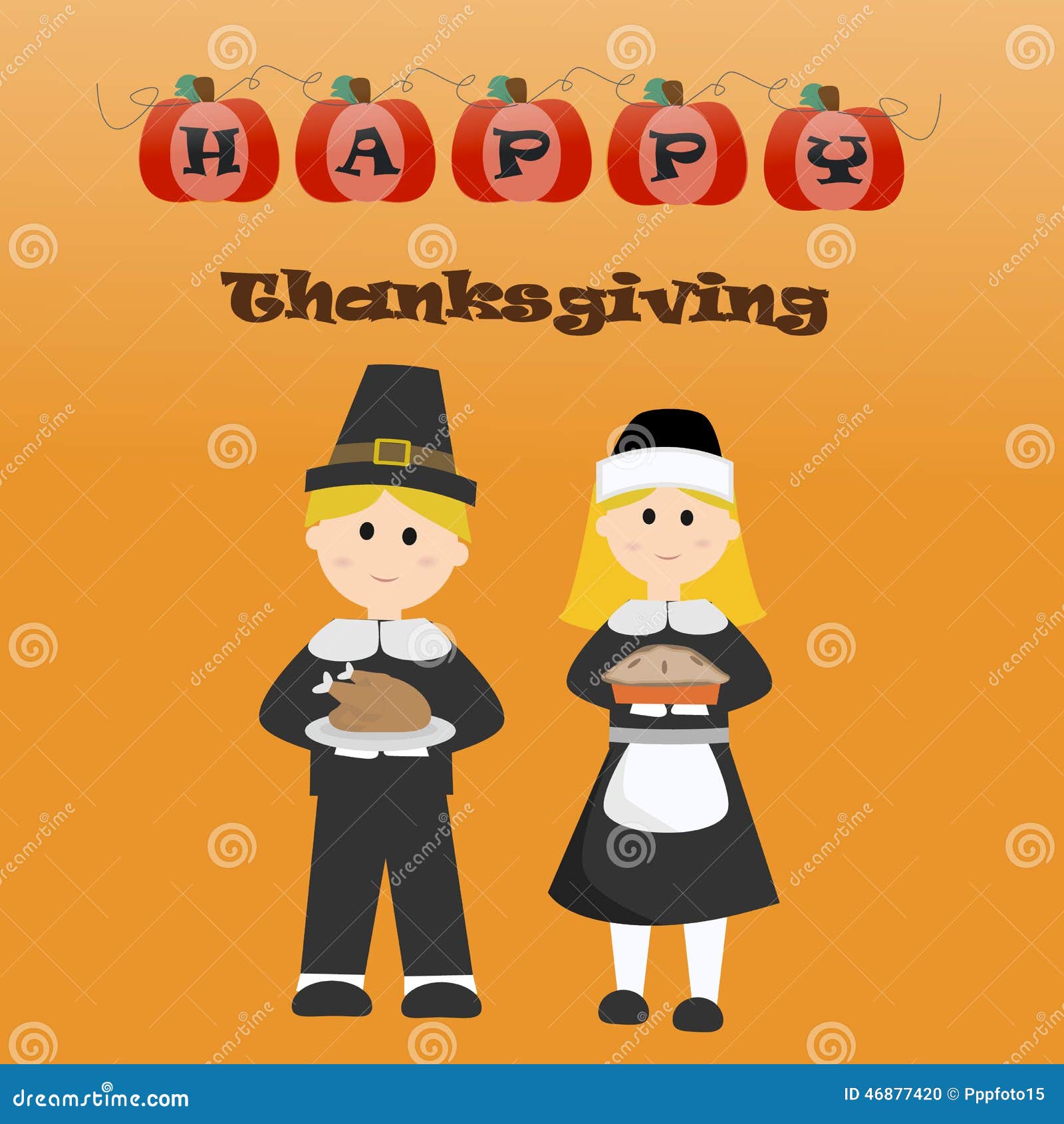 Happy Thanksgiving Background Stock Vector - Illustration of colorful ...