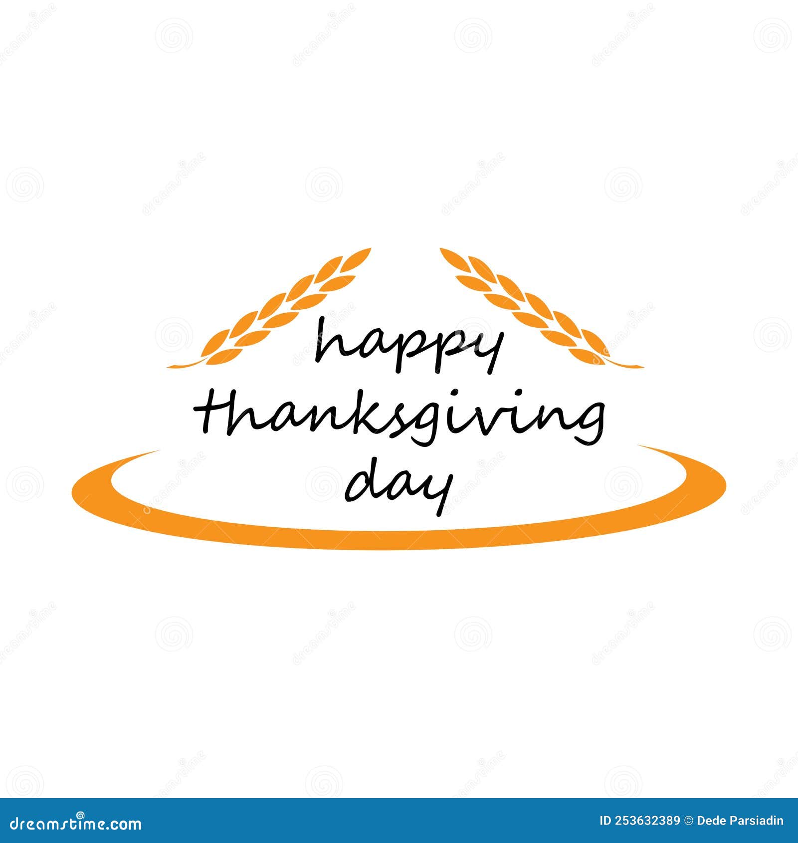 Happy Thanksgiving Day Logo Design Illustration Template Stock Vector ...