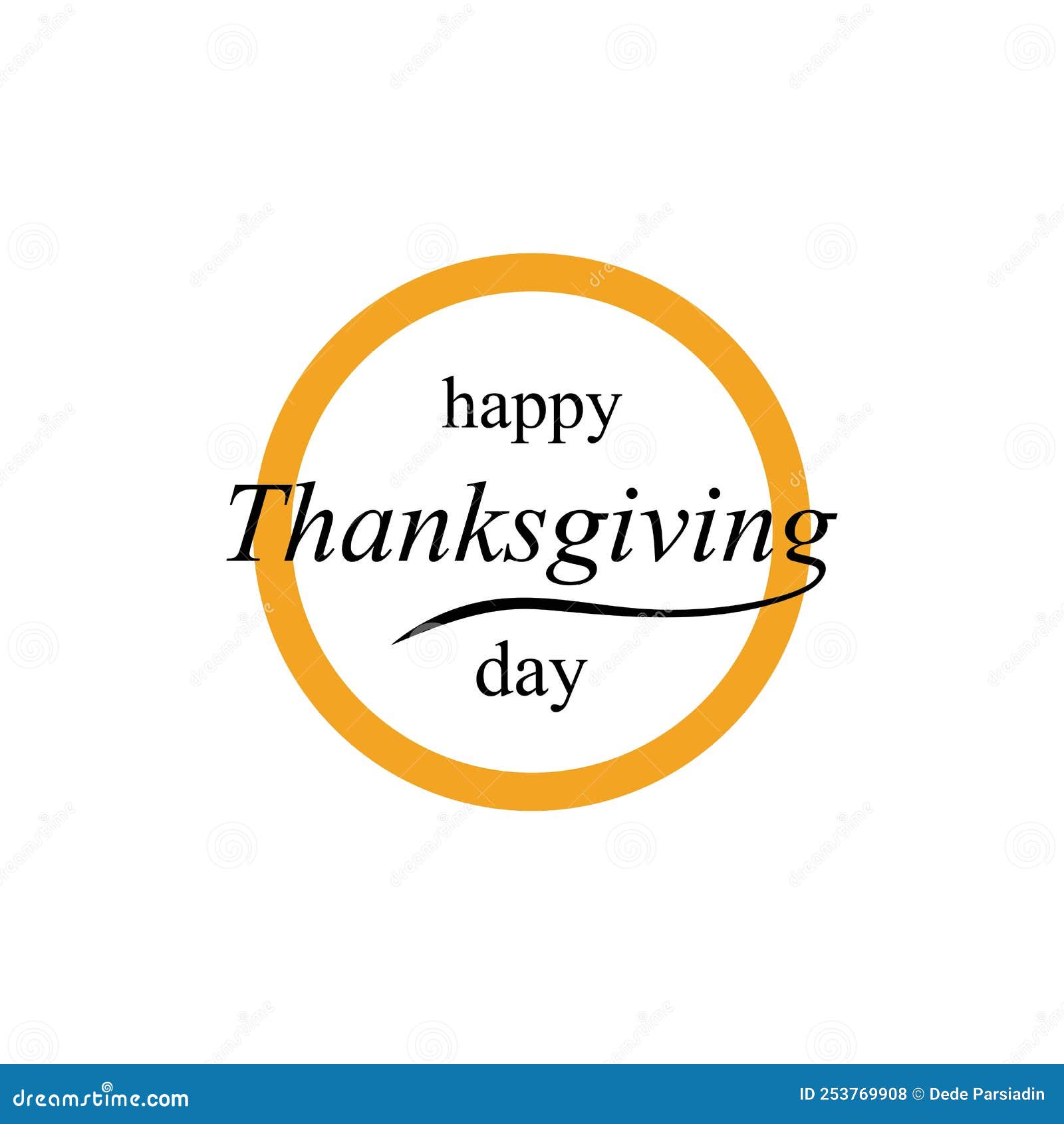 Happy Thanksgiving Day Logo Design Illustration Template Stock Vector ...