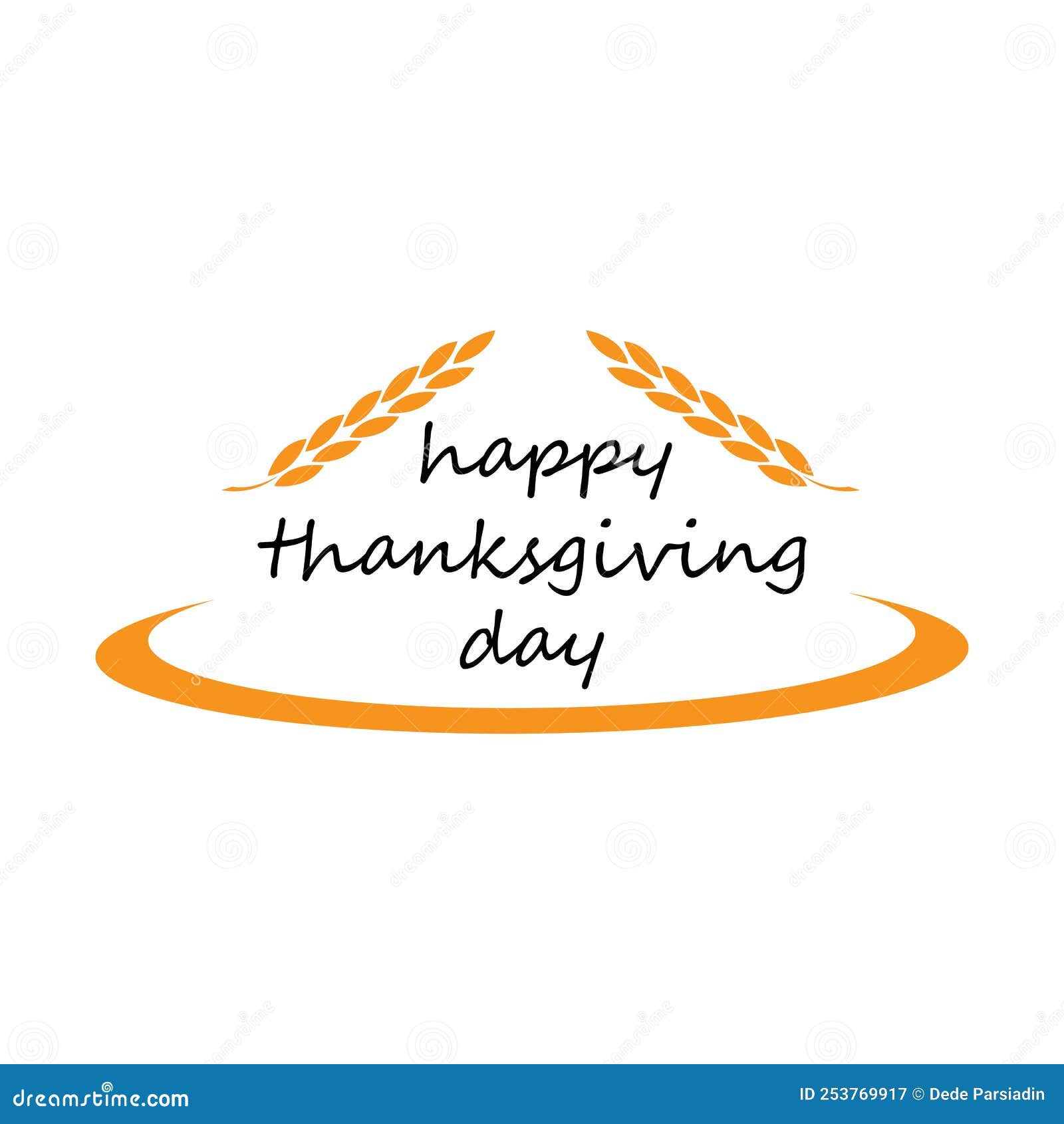 Happy Thanksgiving Day Logo Design Illustration Template Stock Vector ...