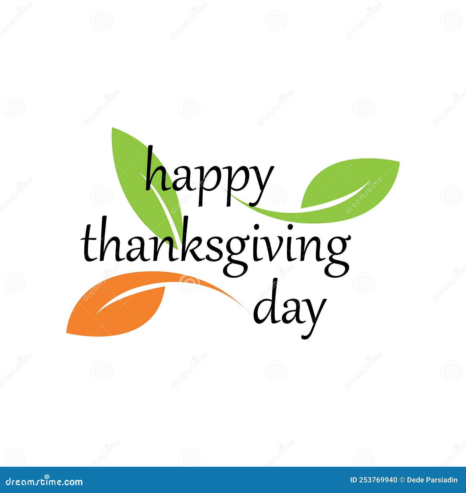 Happy Thanksgiving Day Logo Design Illustration Template Stock Vector ...