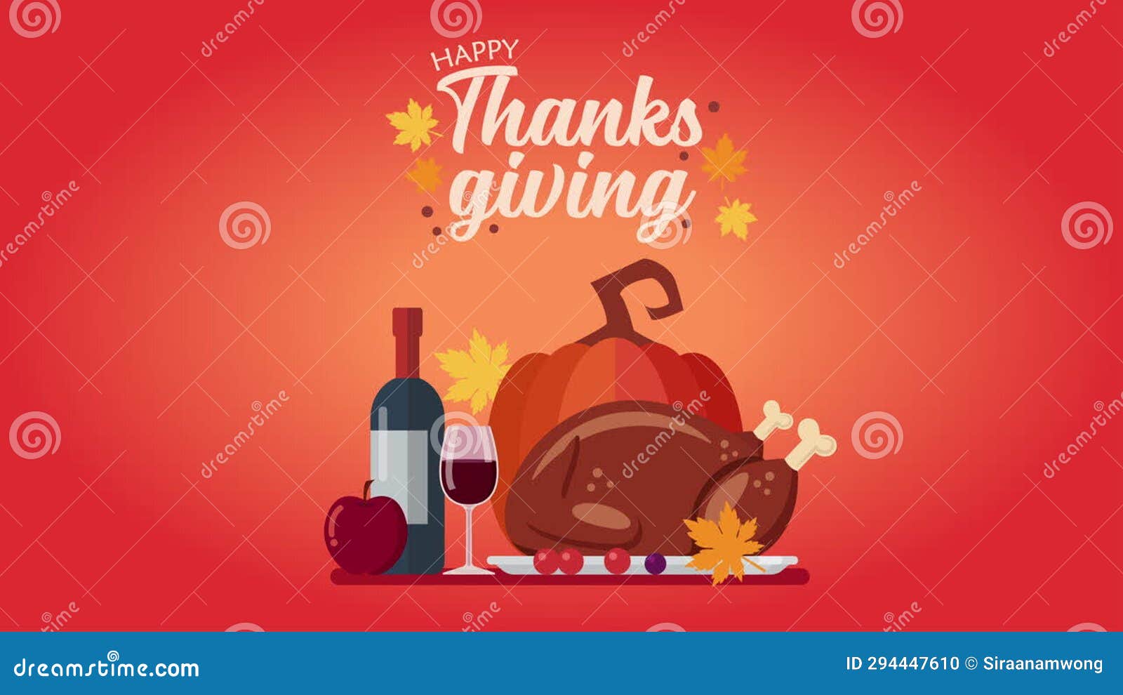 Happy Thanksgiving Dinner Set Animation Stock Footage - Video of ...