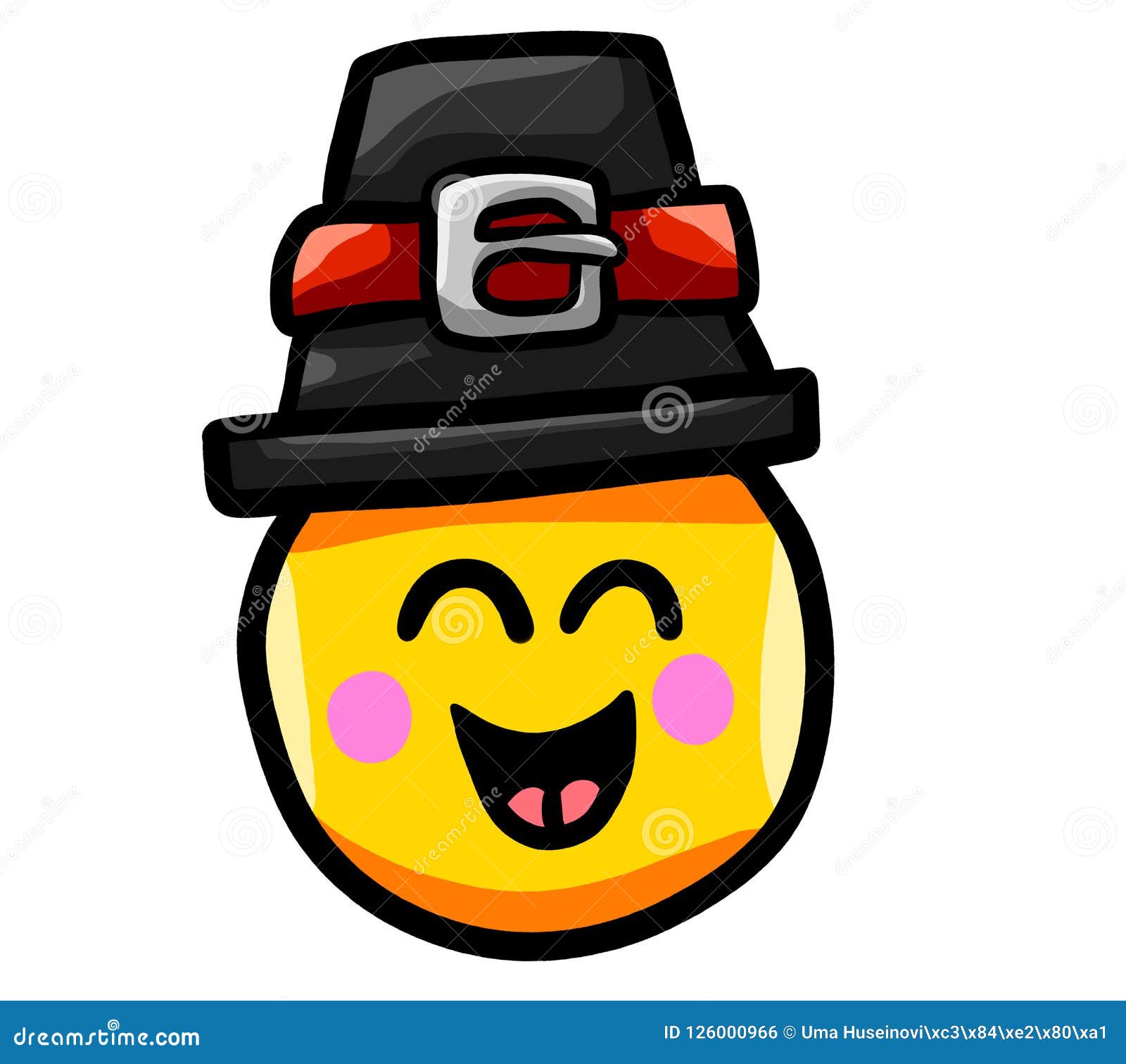 Happy Thanksgiving Emoticon Stock Illustration - Illustration of ...