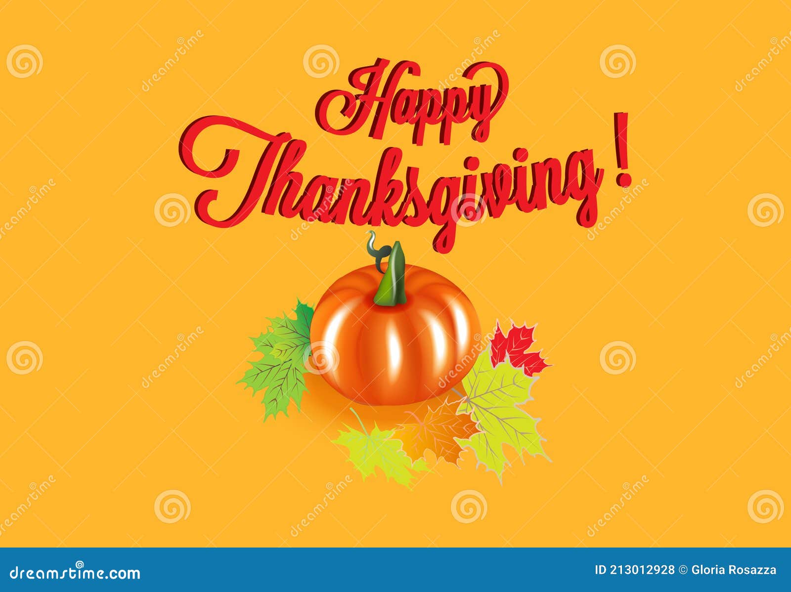 Happy Thanksgiving Pumpkin Background Vector Card Stock Vector ...