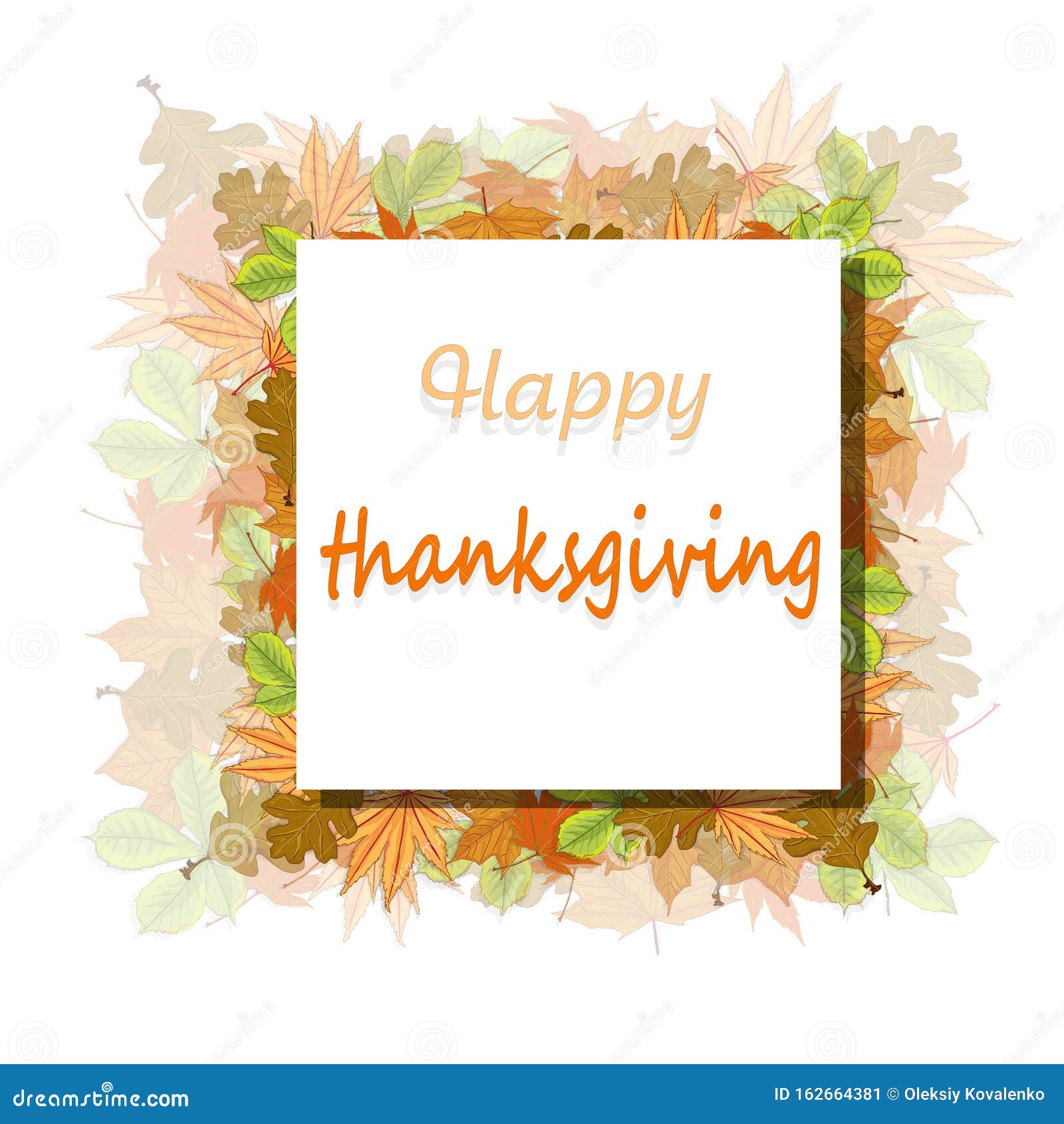 Happy Thanksgiving Script with Pumpkins and Leaves Vector Illustration ...