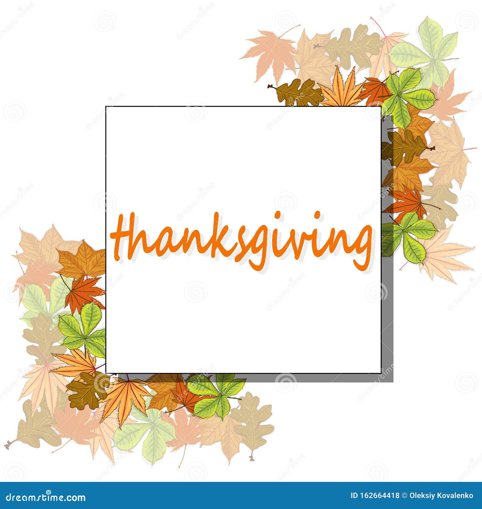 Happy Thanksgiving Script with Pumpkins and Leaves Vector Illustration ...