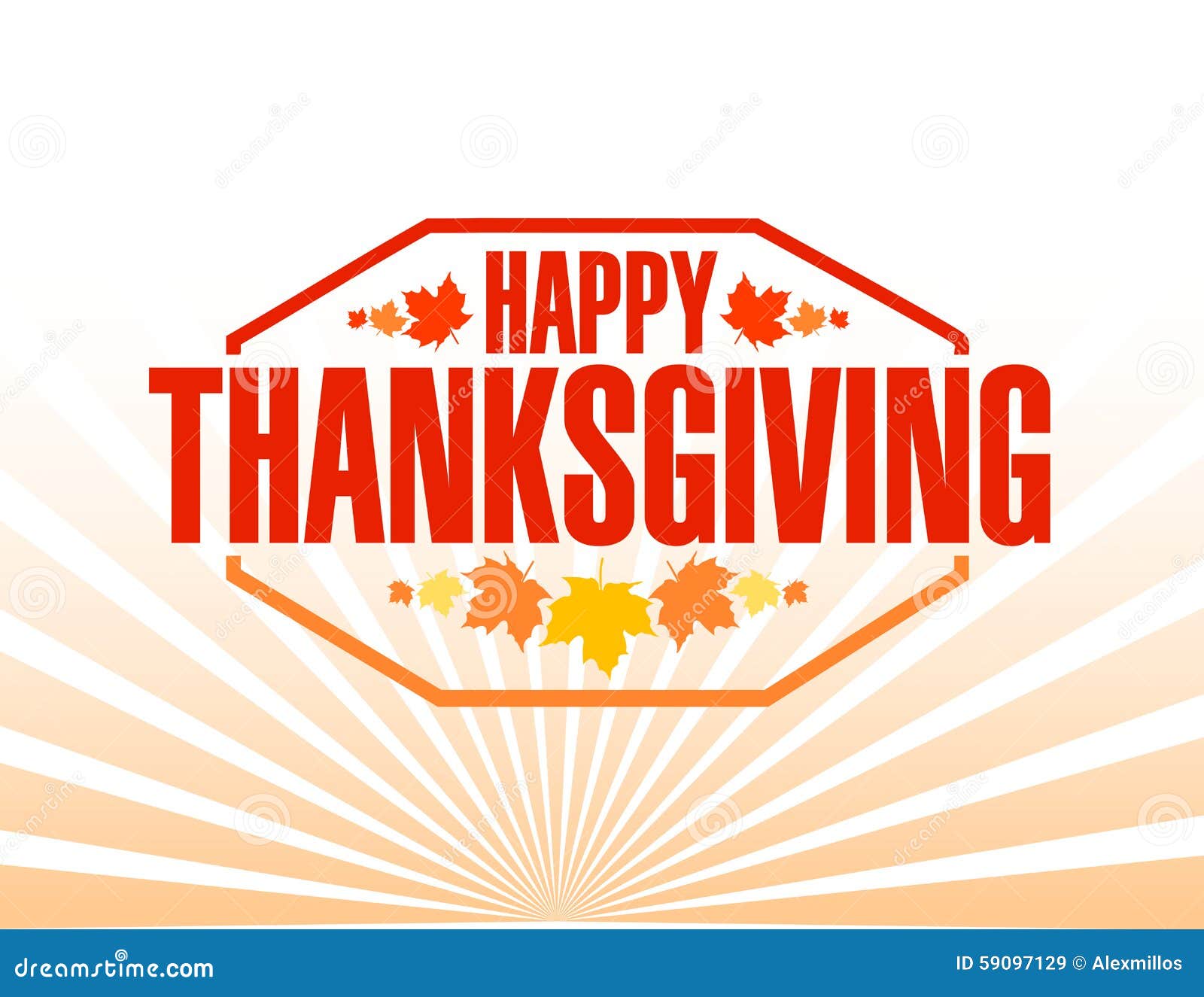 Happy Thanksgiving Stamp Illustration Sign Stock Illustration ...