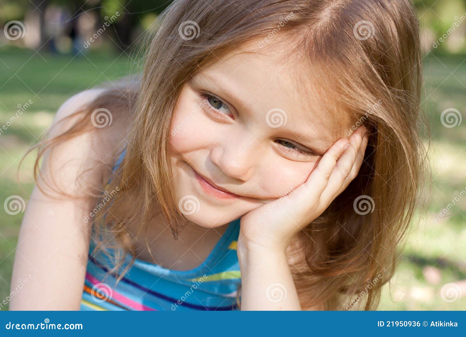 Happy thinking child stock photo. Image of daydreaming - 21950936