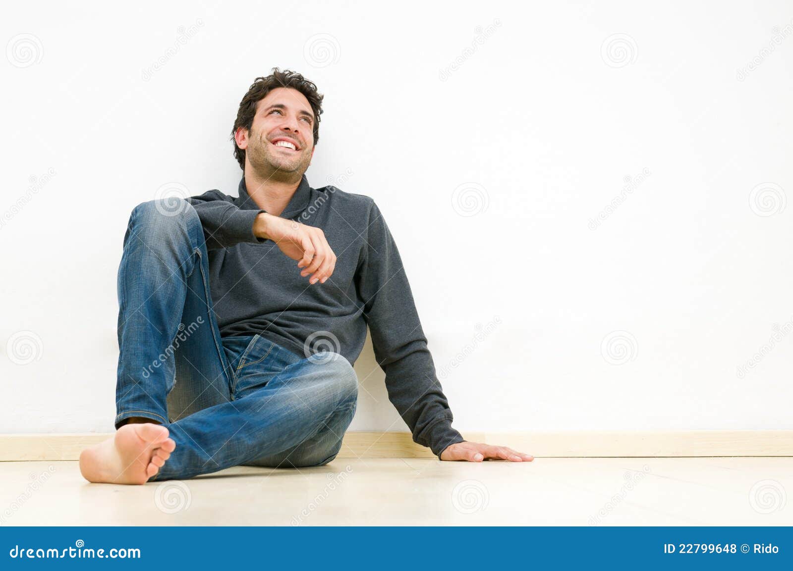 Happy thinking guy stock photo. Image of happy, latin - 22799648