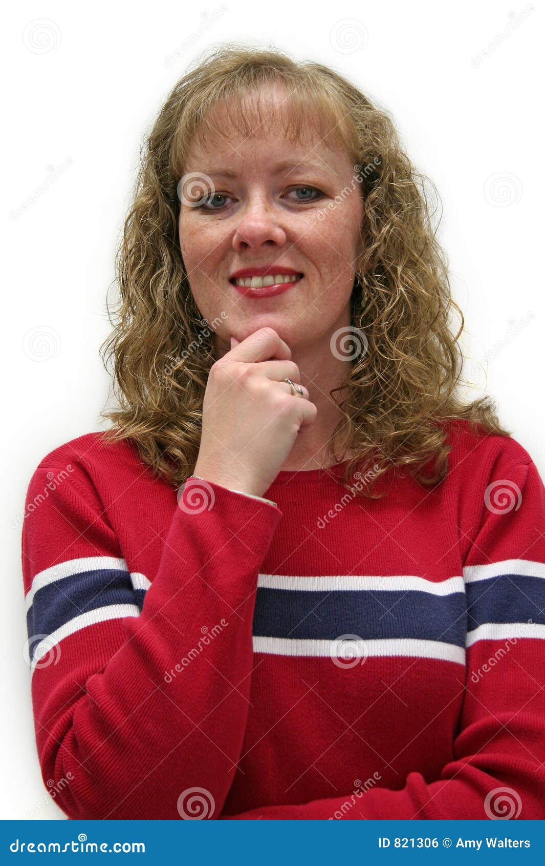 Happy Thirty-something Woman Stock Photo - Image of portrait, hair: 821306