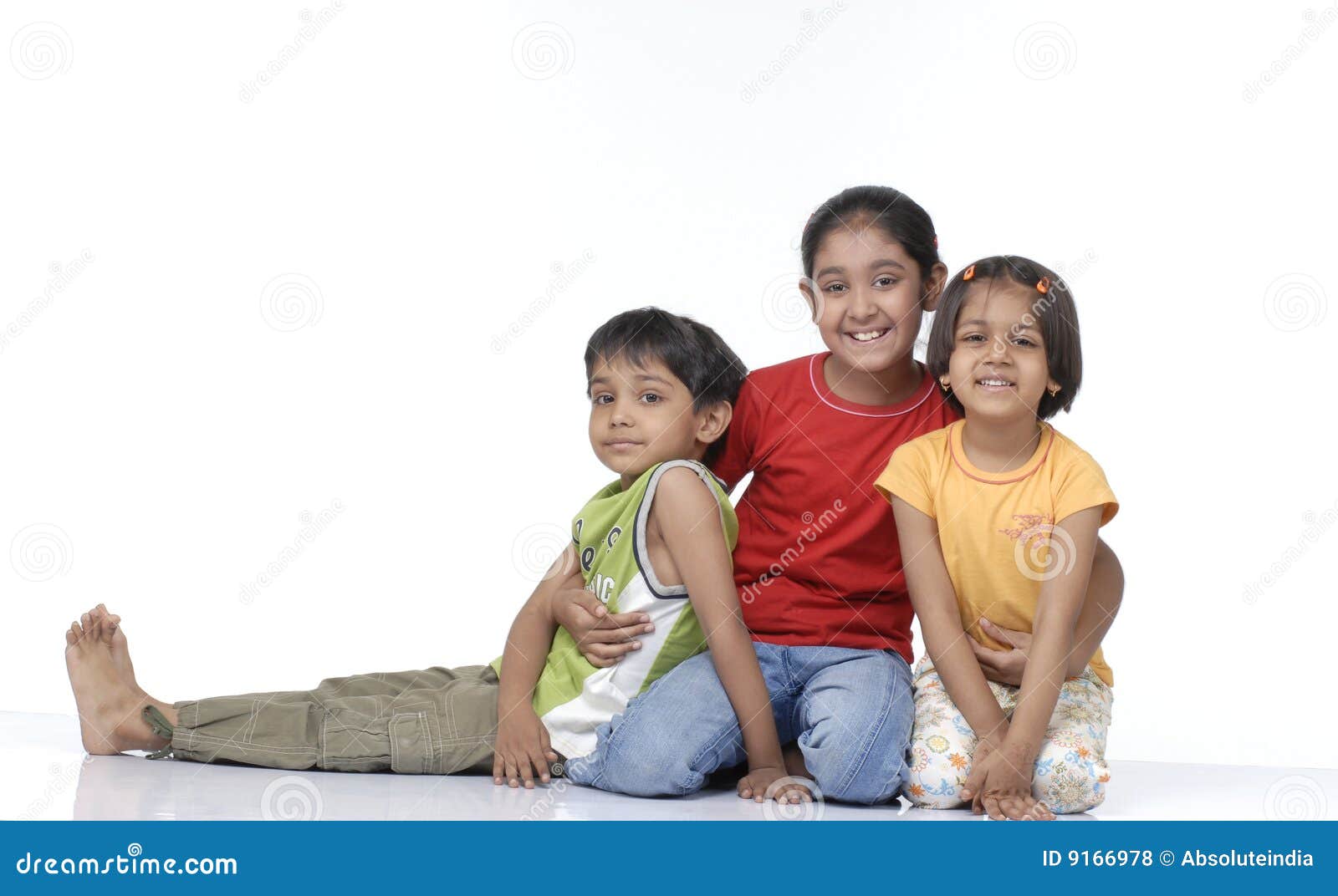 Happy three children stock photo. Image of love, three - 9166978