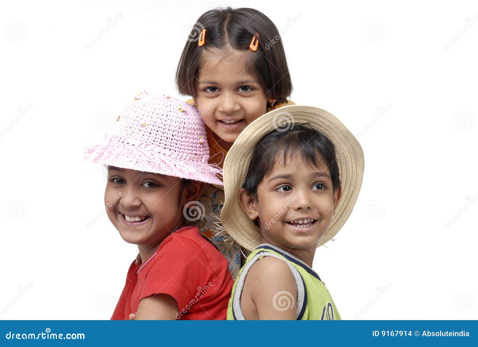 Happy three children stock photo. Image of cheerful, sibling - 9167914