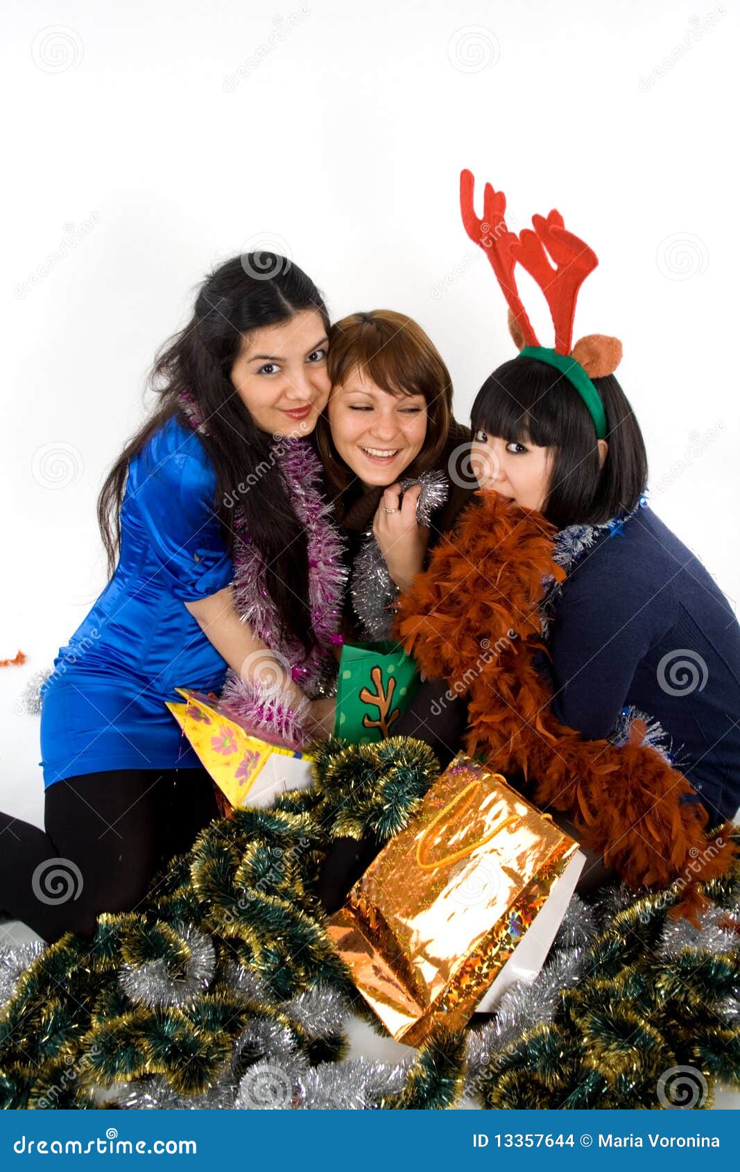 Happy three friends stock photo. Image of cute, friends - 13357644