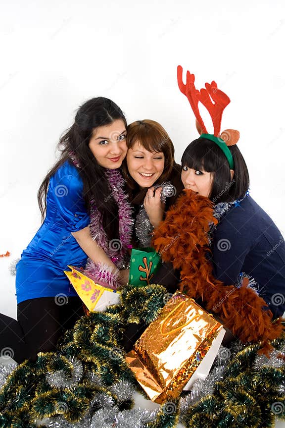 Happy three friends stock photo. Image of cute, friends - 13357644