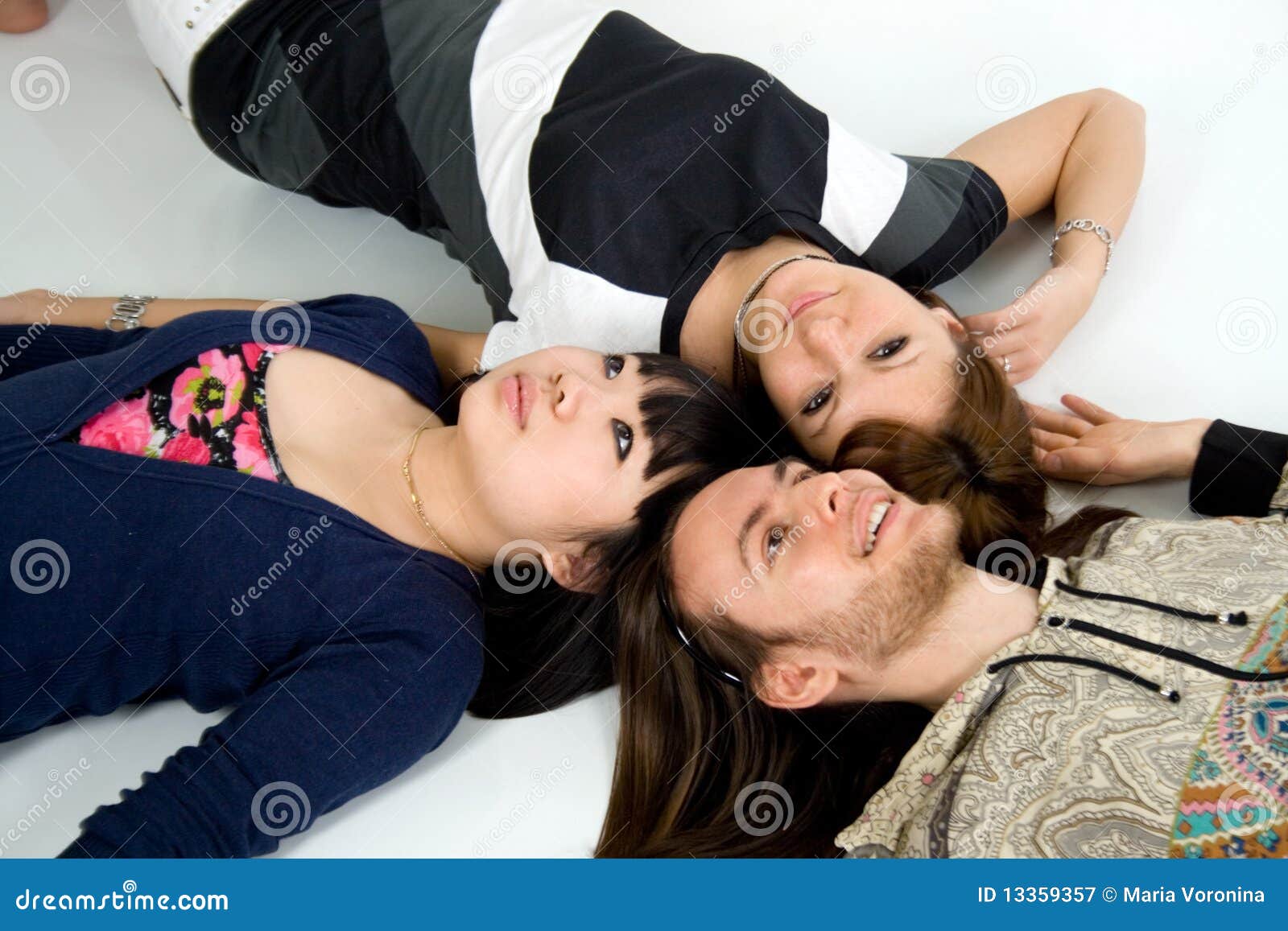 Happy three friends stock image. Image of isolated, male - 13359357