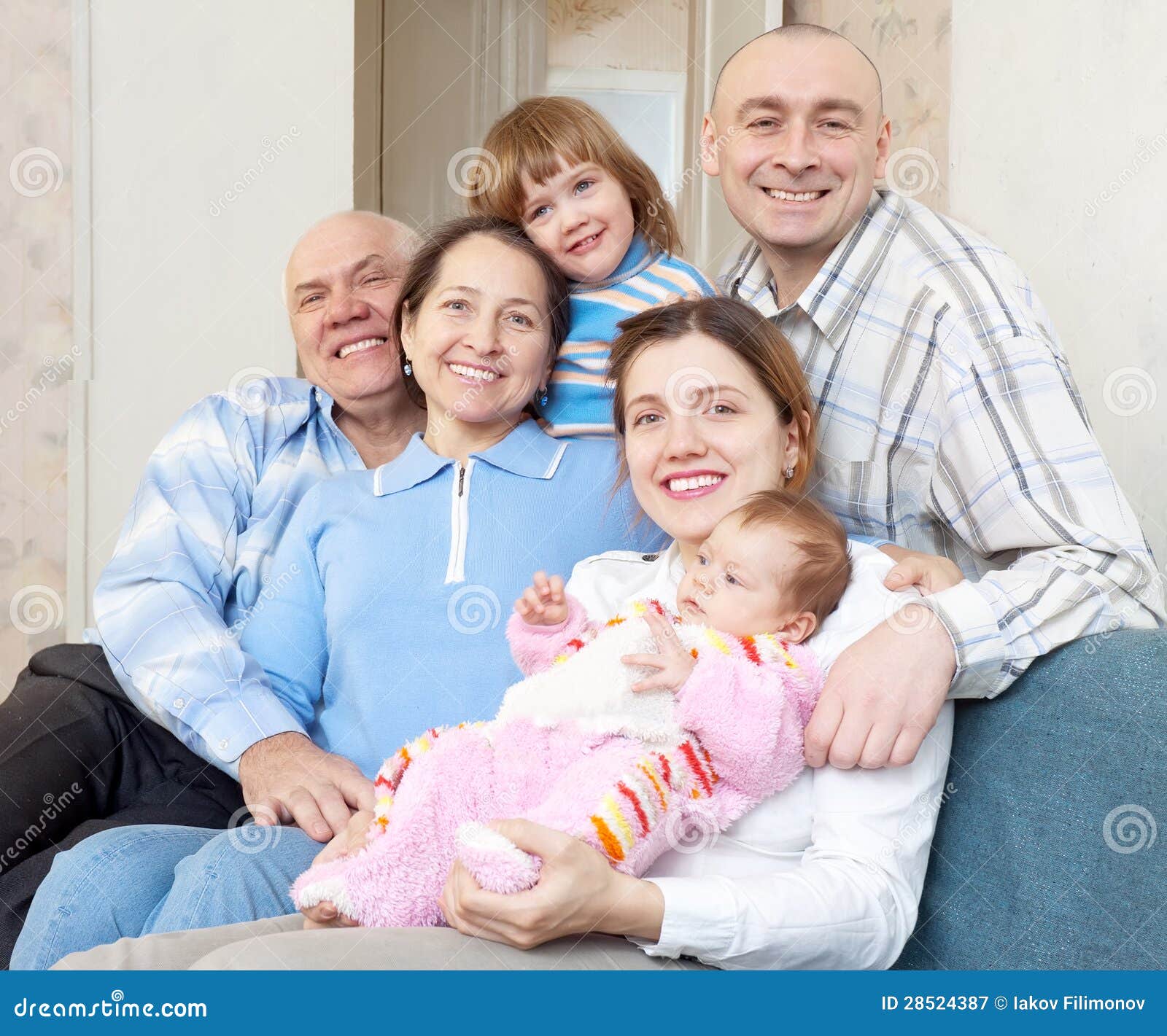 Happy Three Generations Family Stock Image - Image of family, caucasian ...
