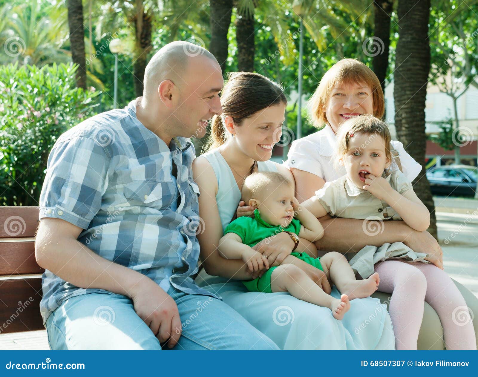 Happy Three Generations Family At Park Stock Image - Image of happy ...