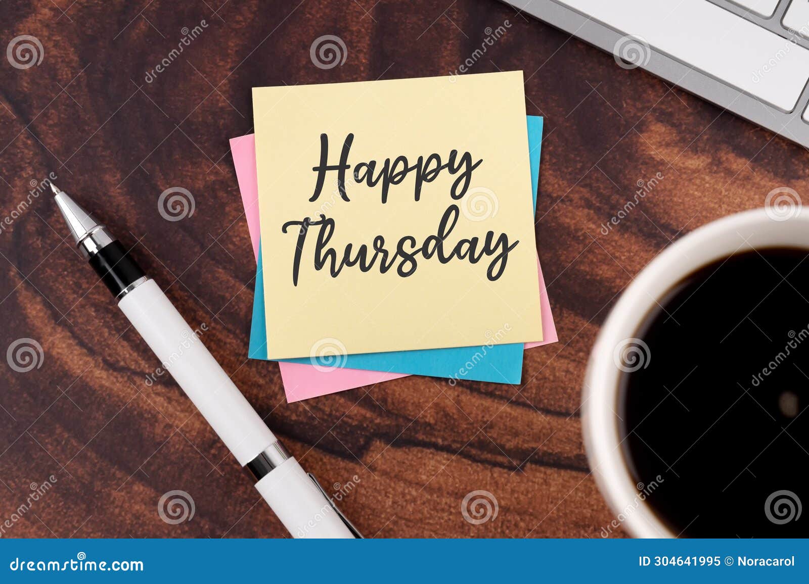 Happy Thursday Alphabet Letter With Colorful Flowers Border Frame On ...