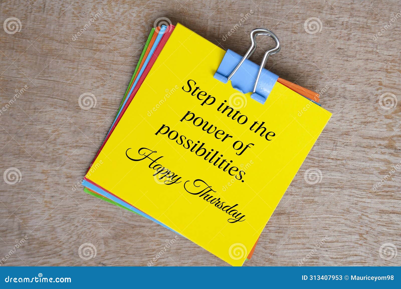 Happy Thursday Greetings. Step into the Power of Possibilities Stock ...