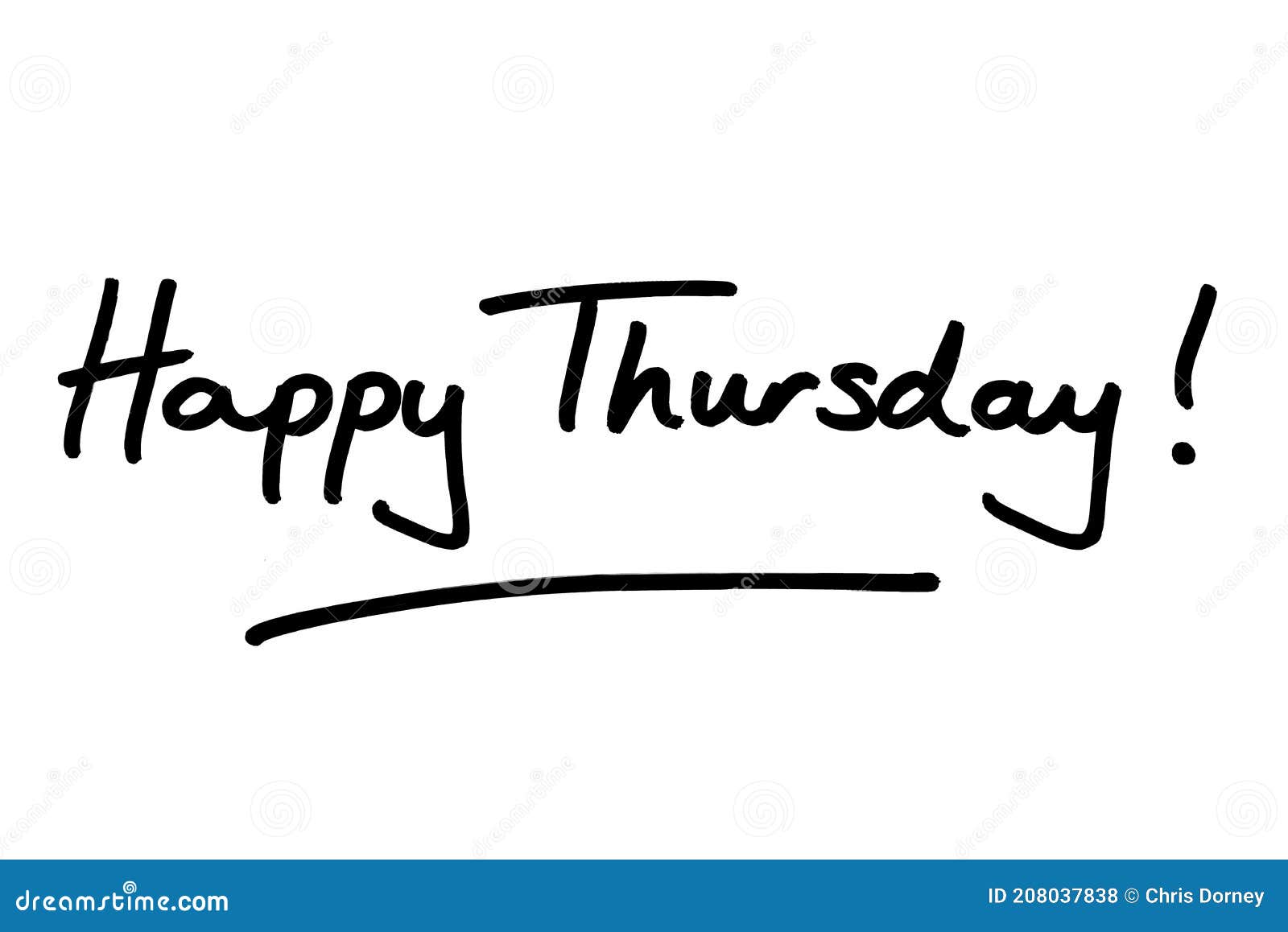 Happy Thursday Alphabet Letter With Colorful Flowers Border Frame On ...