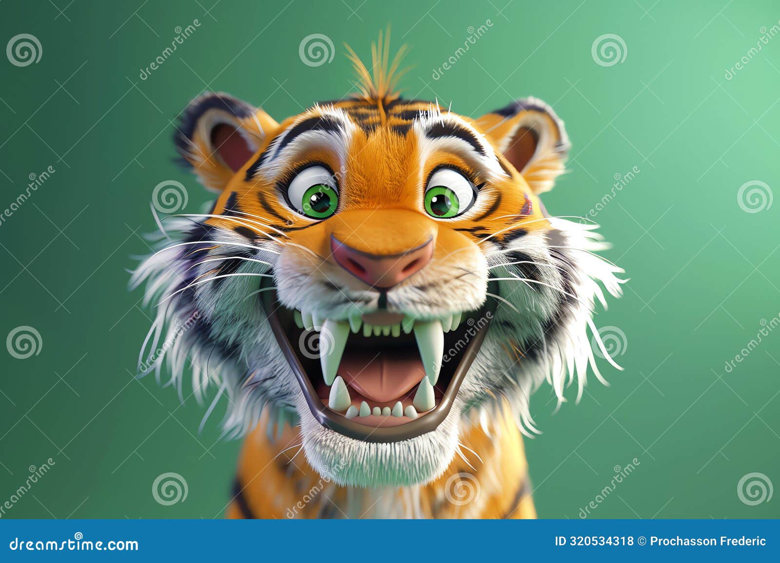 Happy Tiger Illustration, AI Generated Stock Illustration ...