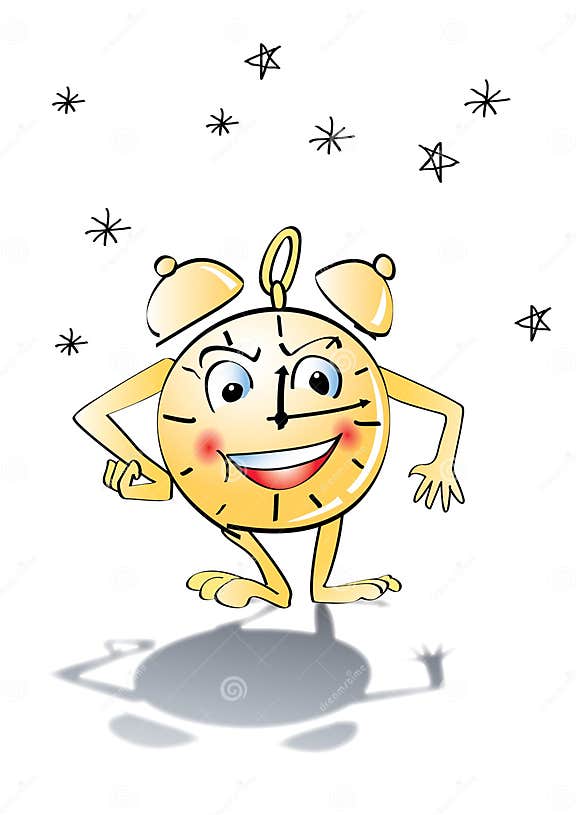 Happy time clock stock vector. Illustration of watch - 13299137