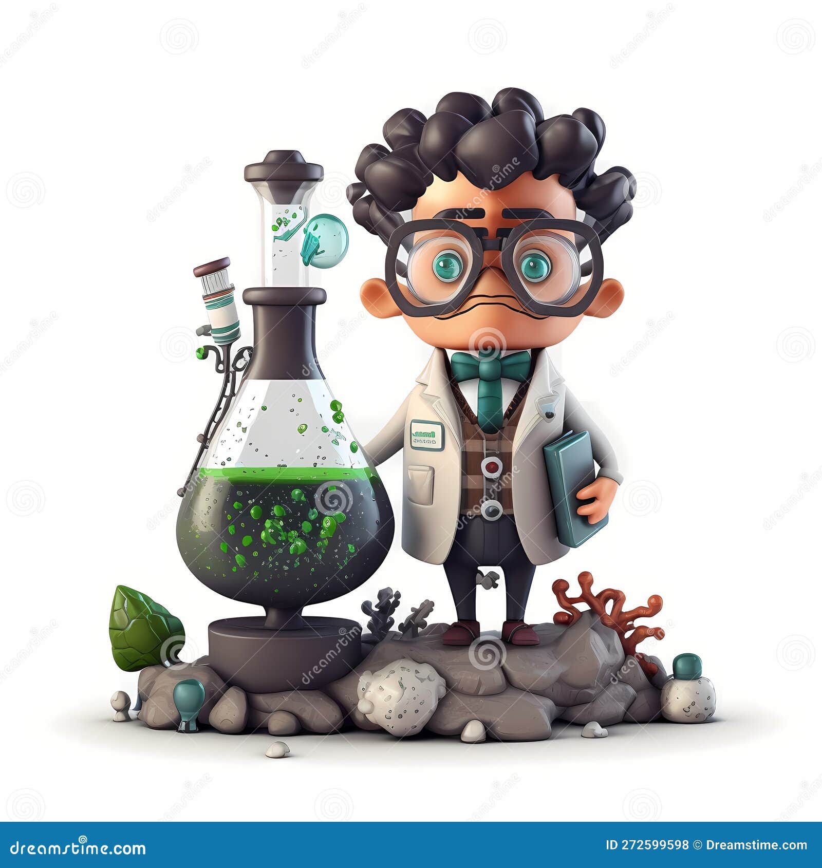 Tiny Man Biologist. Generative AI Stock Illustration - Illustration of ...