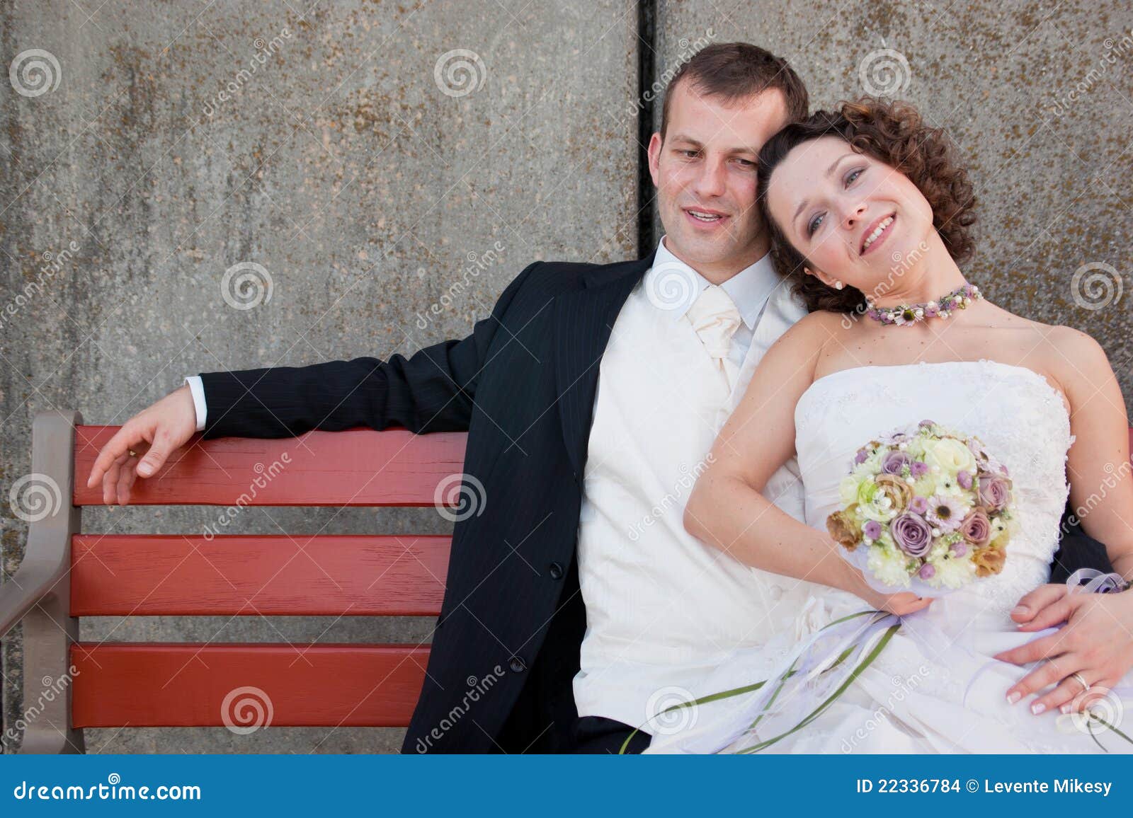 Happy and tired couple stock photo. Image of marriage - 22336784