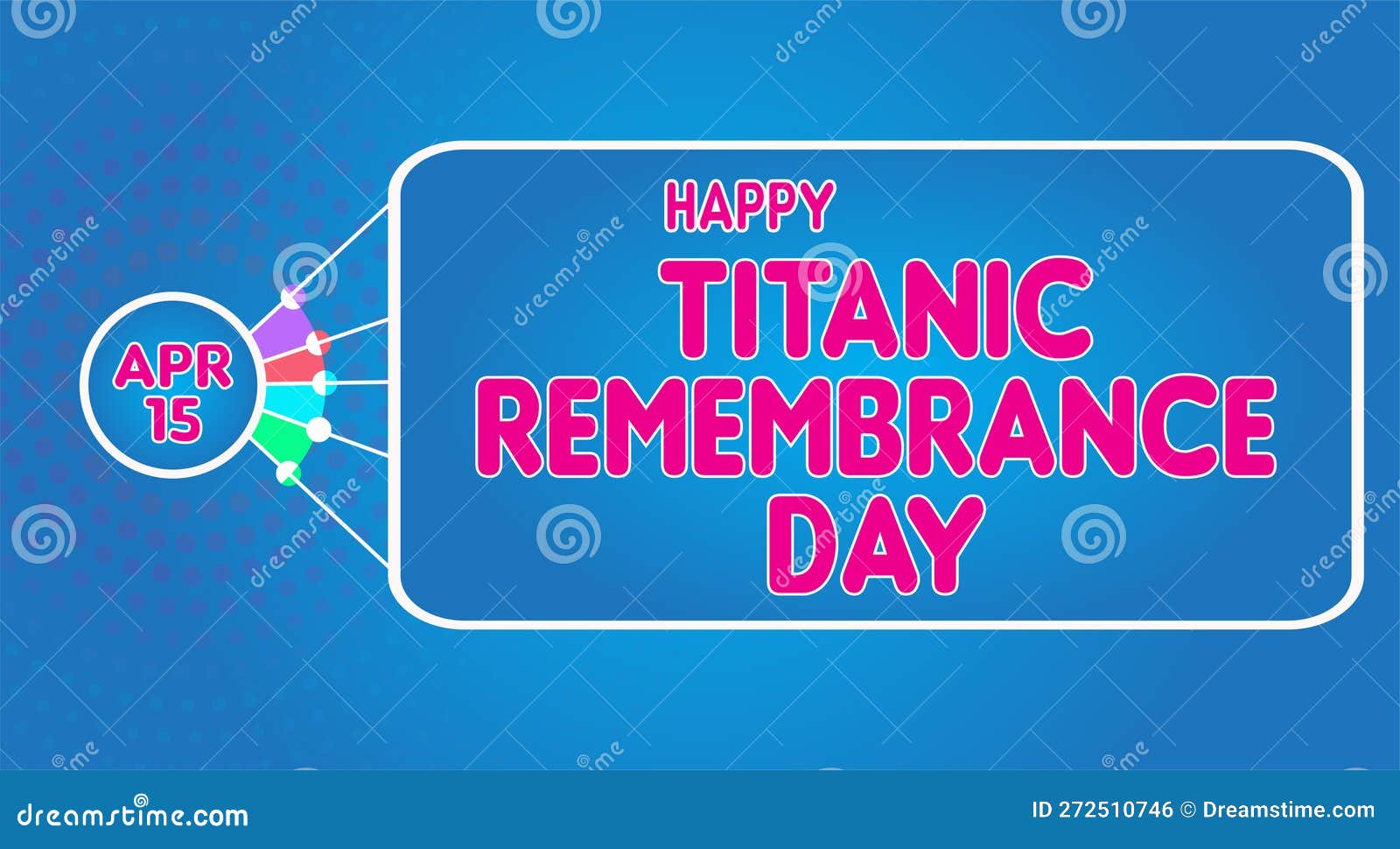 Happy Titanic Remembrance Day, April 15. Calendar of April Retro Text ...