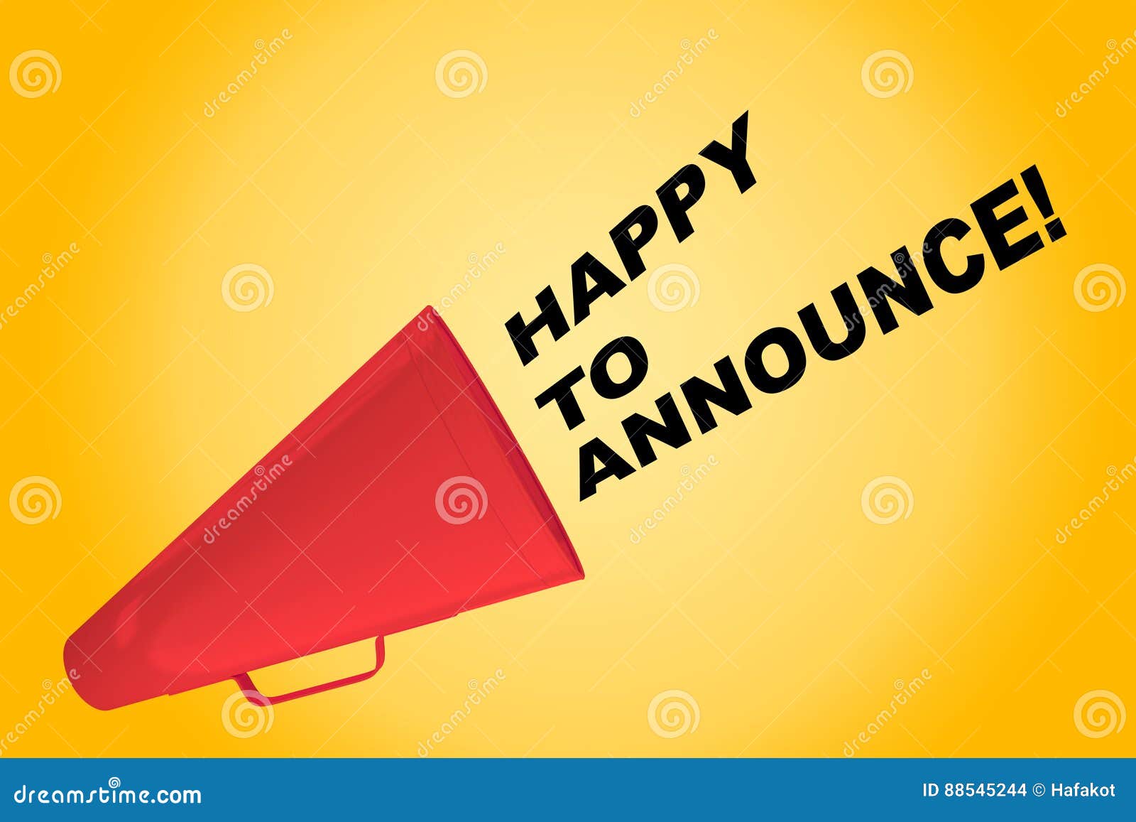 Happy To Announce Concept Stock Illustration Illustration Of Happy 88545244