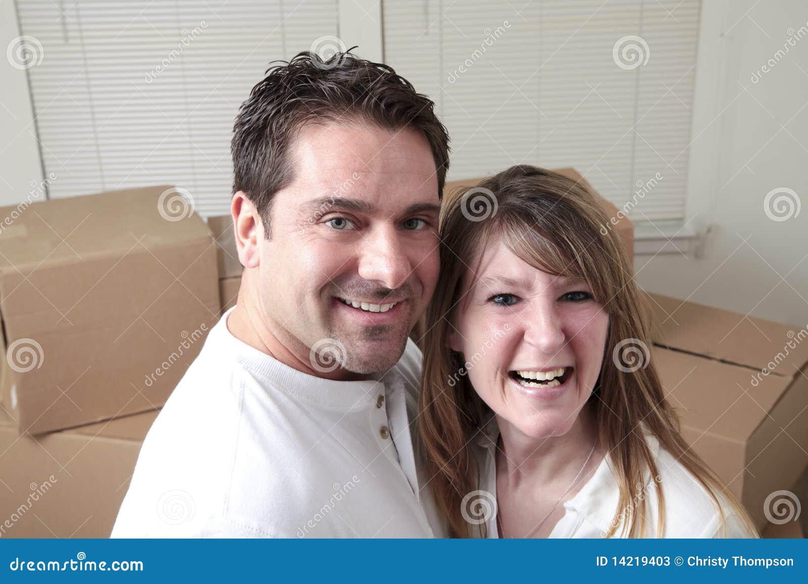 Happy to be moving in stock image. Image of male, mortgage - 14219403